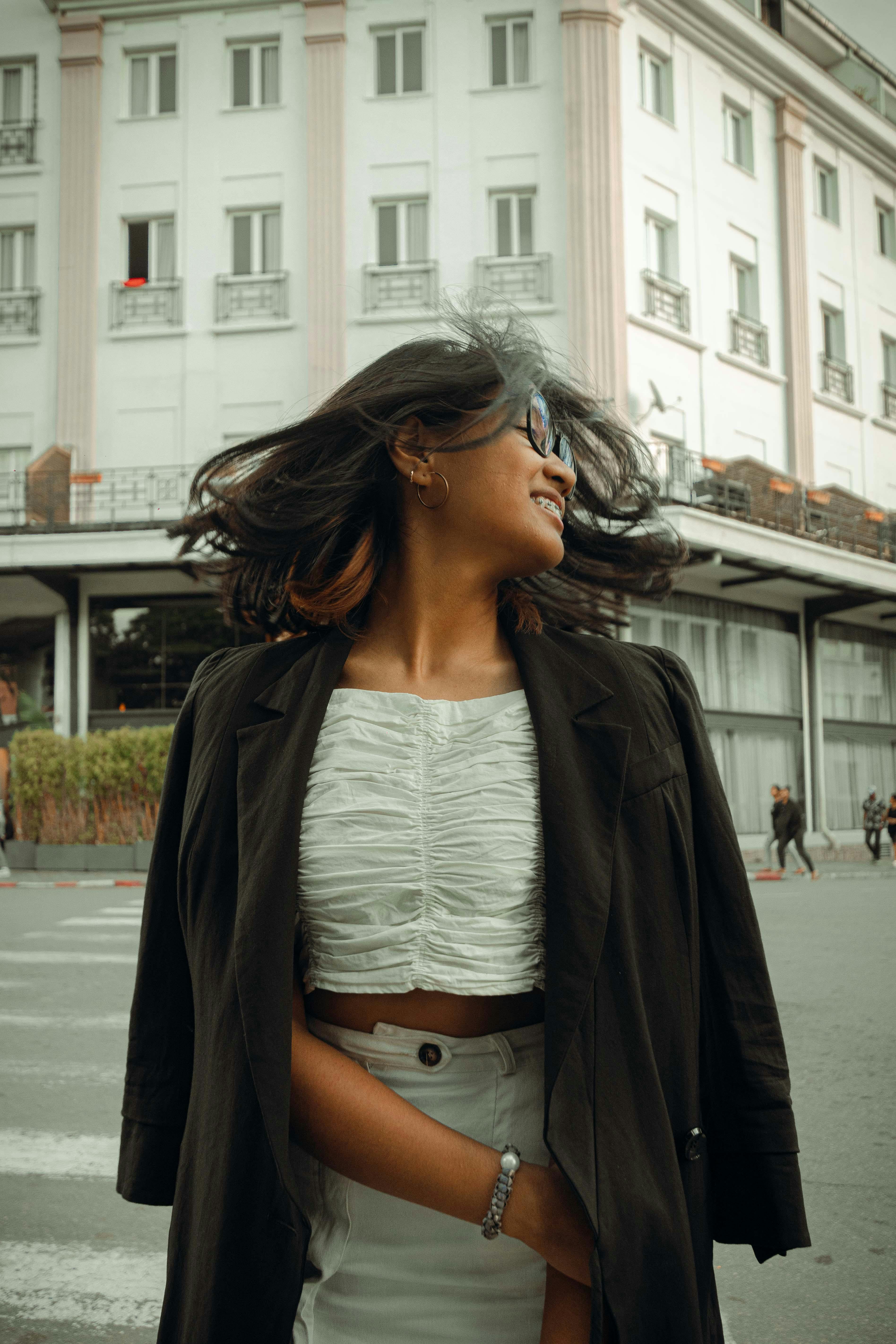 Brunette Woman Portrait Distortion Photos, Download The BEST Free ...