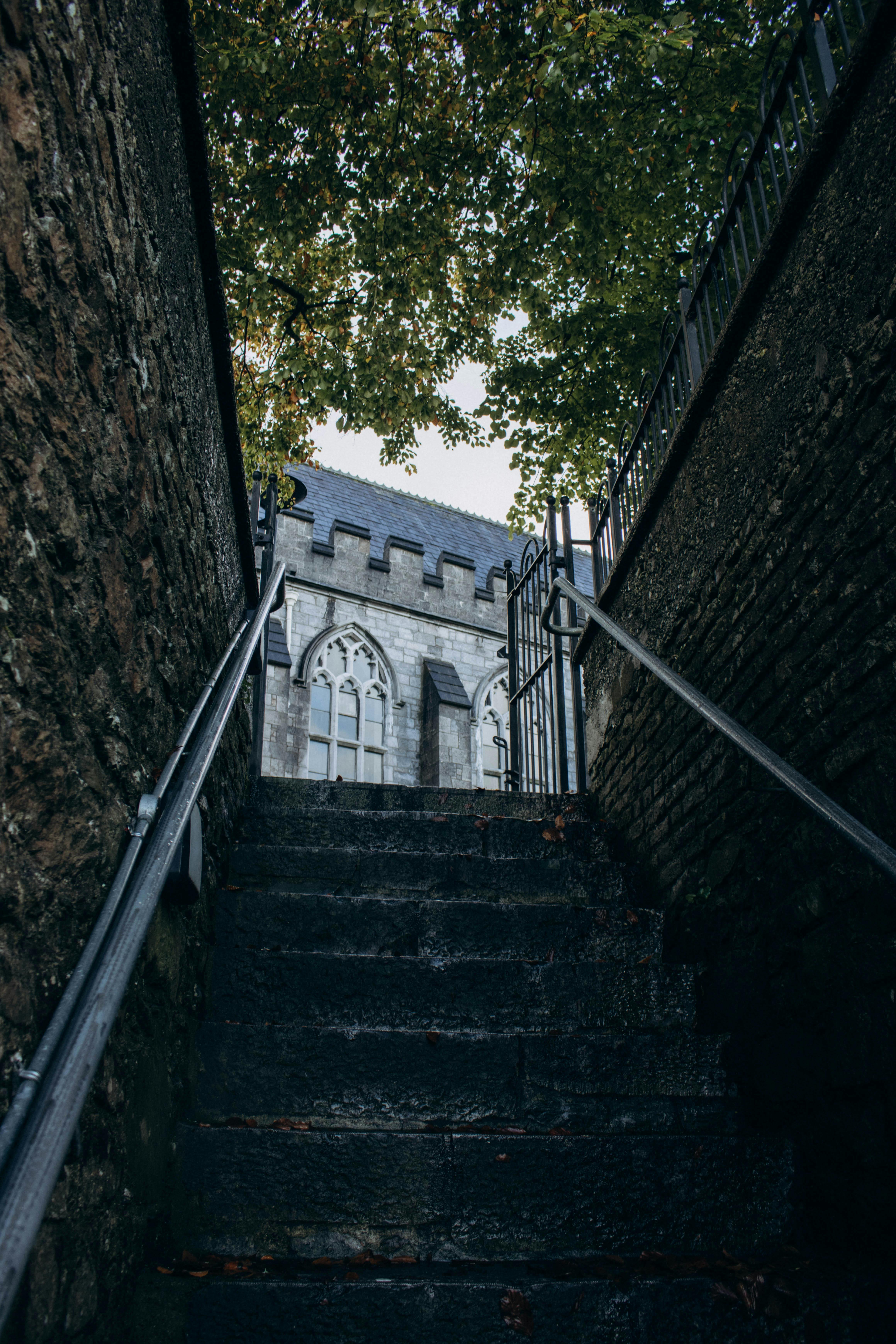 Gothic Church Seen from Steps · Free Stock Photo
