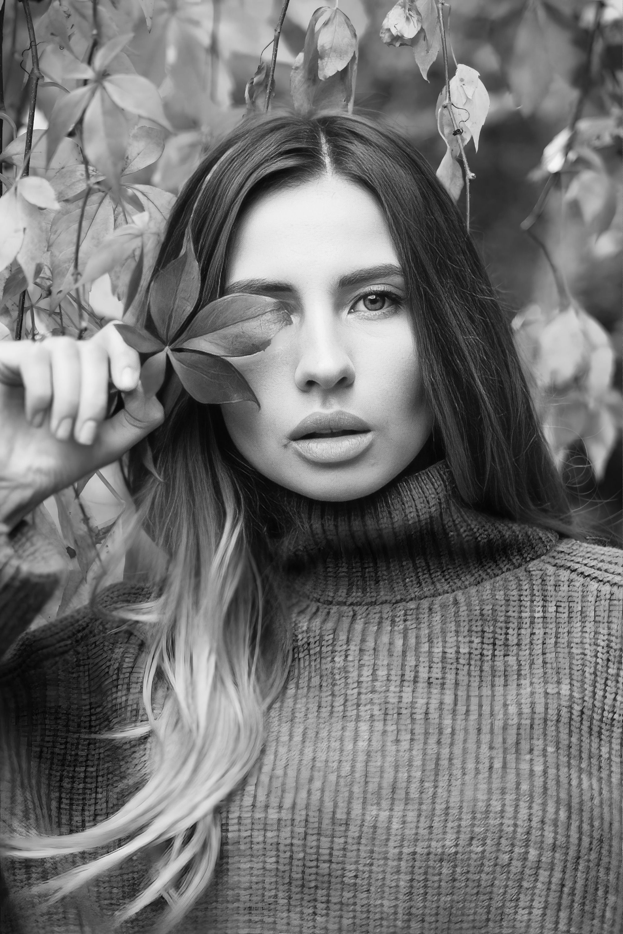 Portrait of Model in Black and White · Free Stock Photo