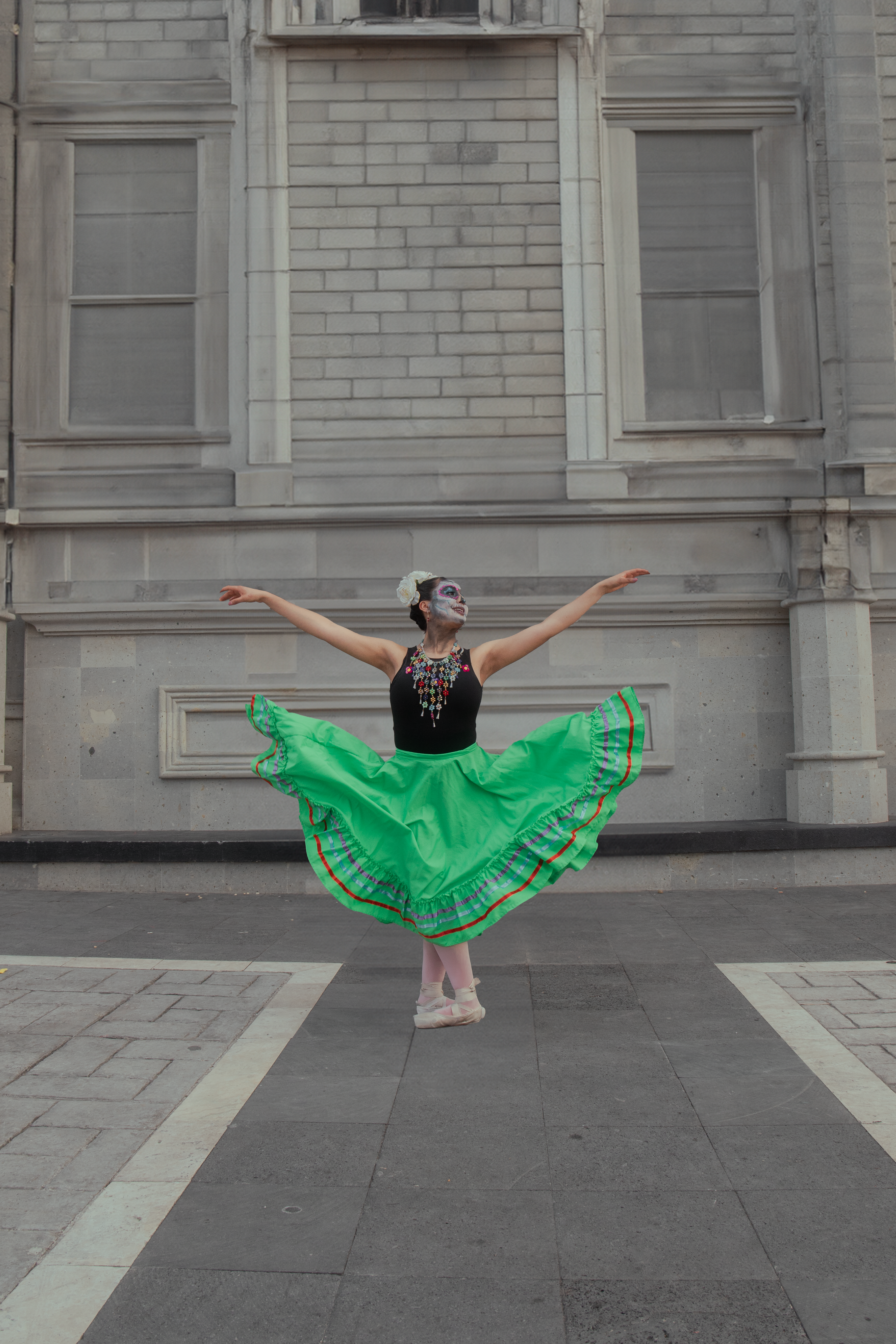 Dancer with Painted Face Posing · Free Stock Photo