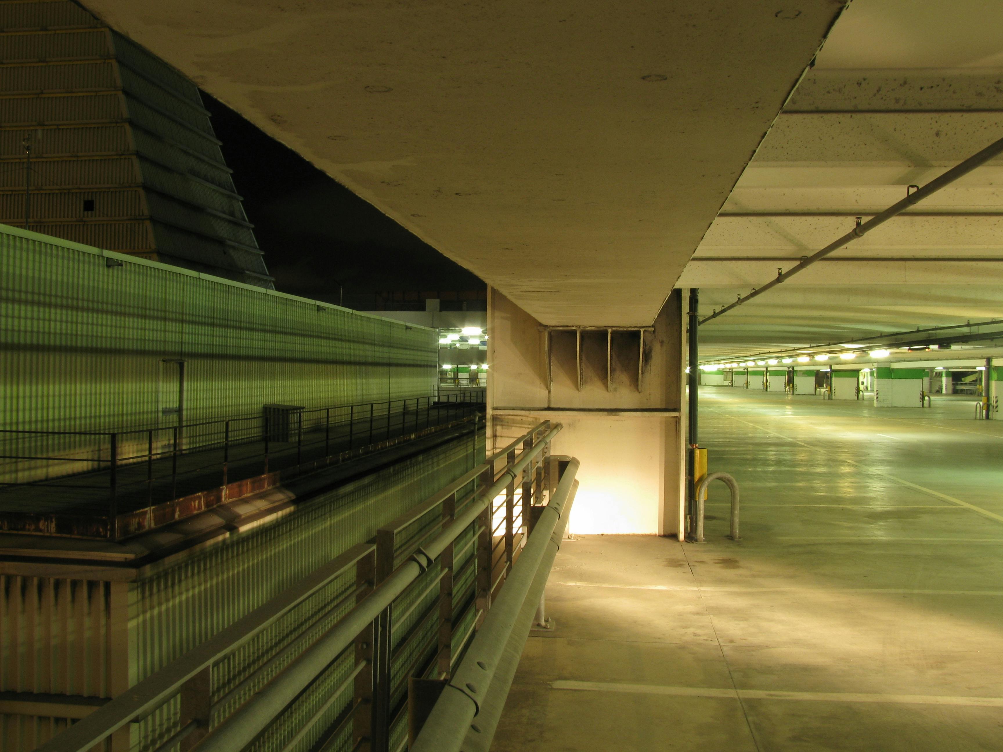 Indoor available car parking area on sunny day · Free Stock Photo