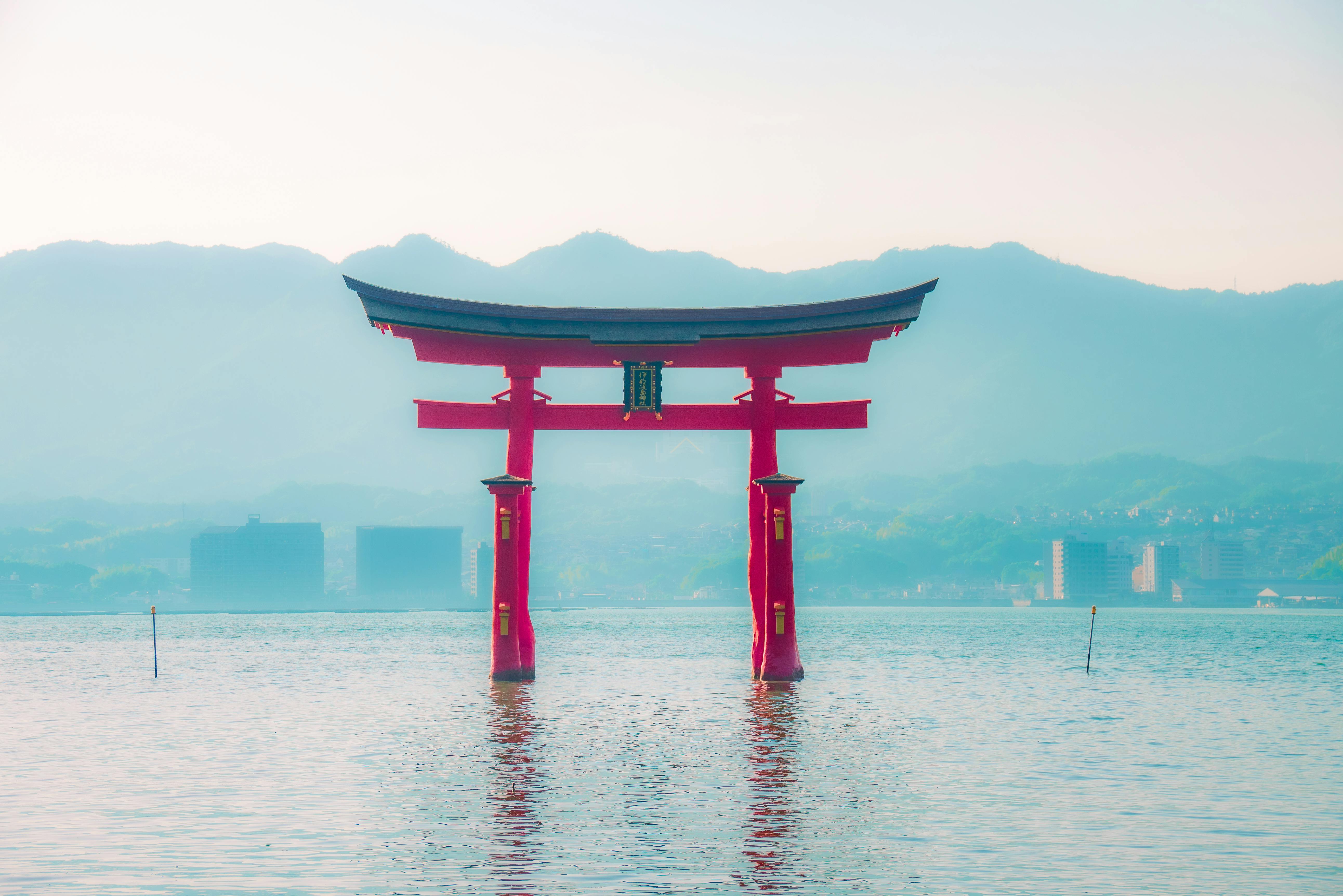 Floating Torii of Itsukushima Shrine in Hatsukaichi Japan · Free Stock ...