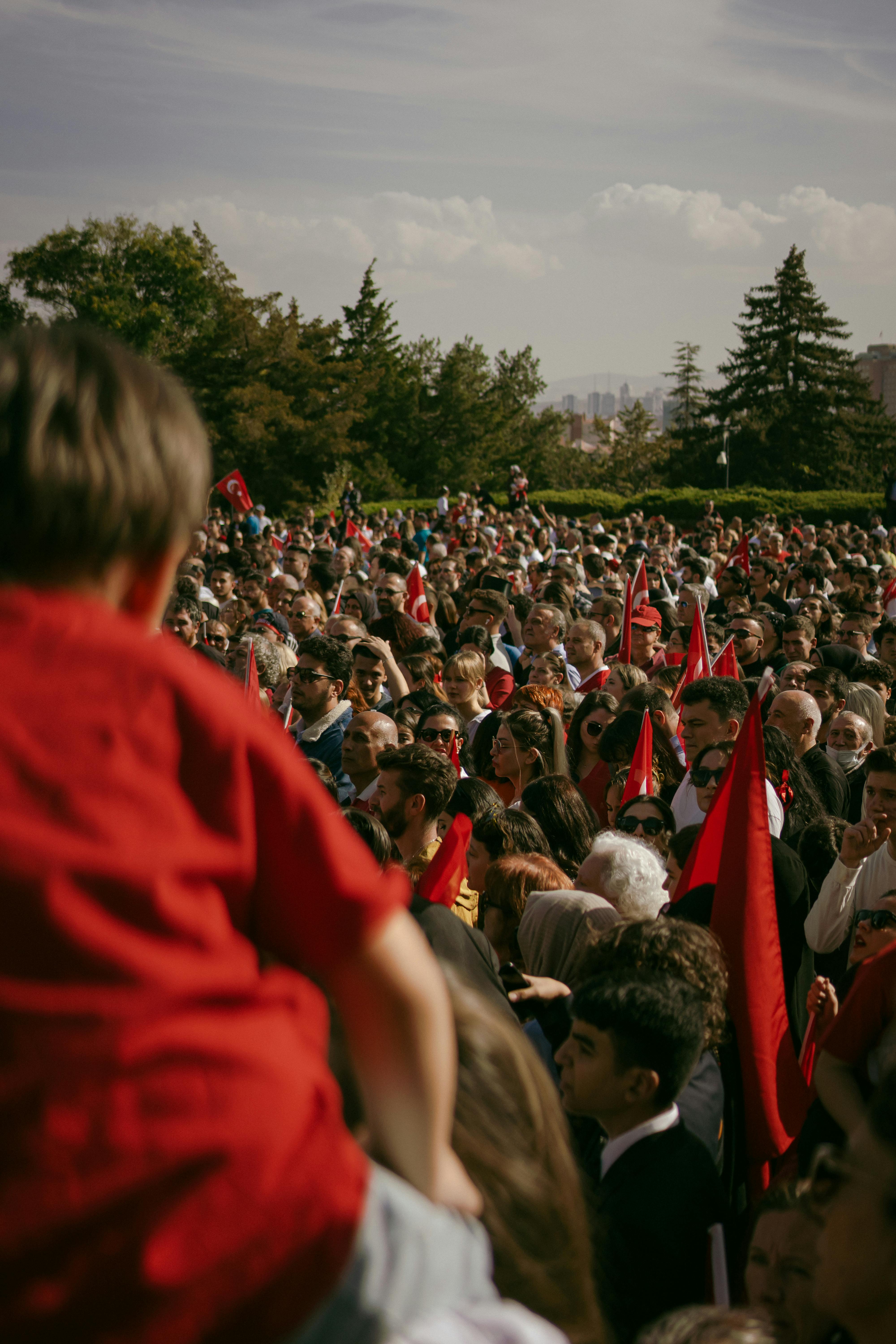 Gathering with Flags · Free Stock Photo