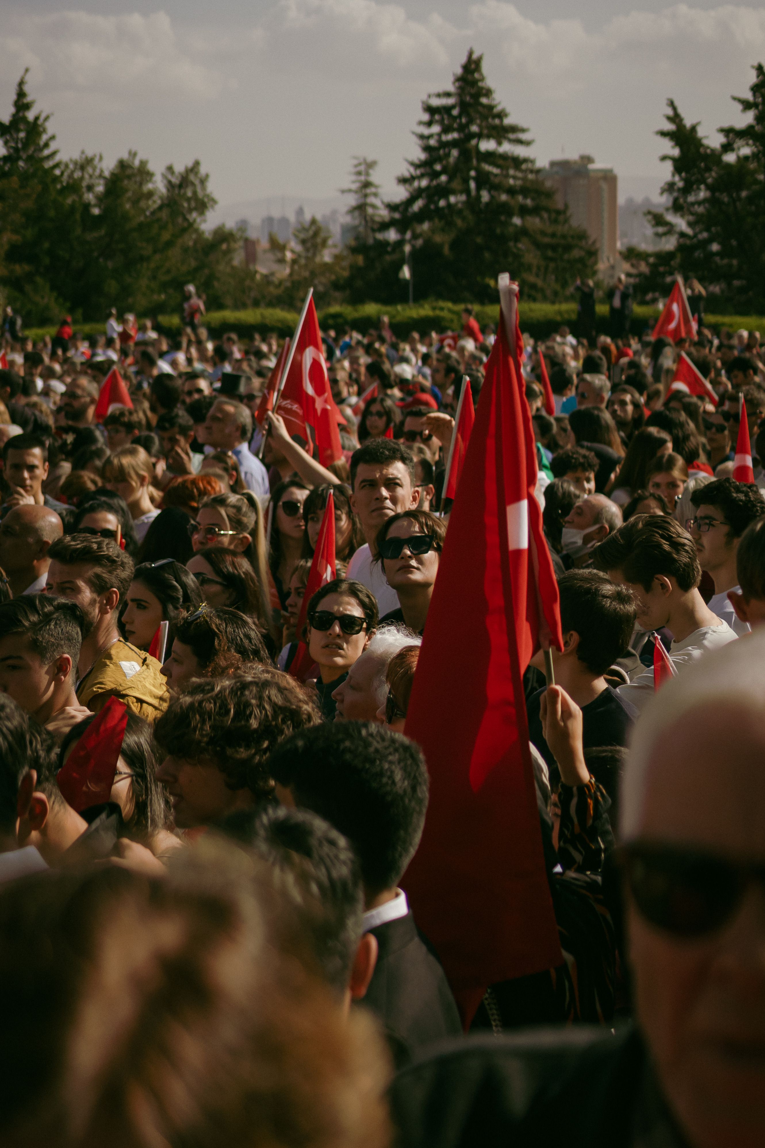 Gathering with Flags · Free Stock Photo