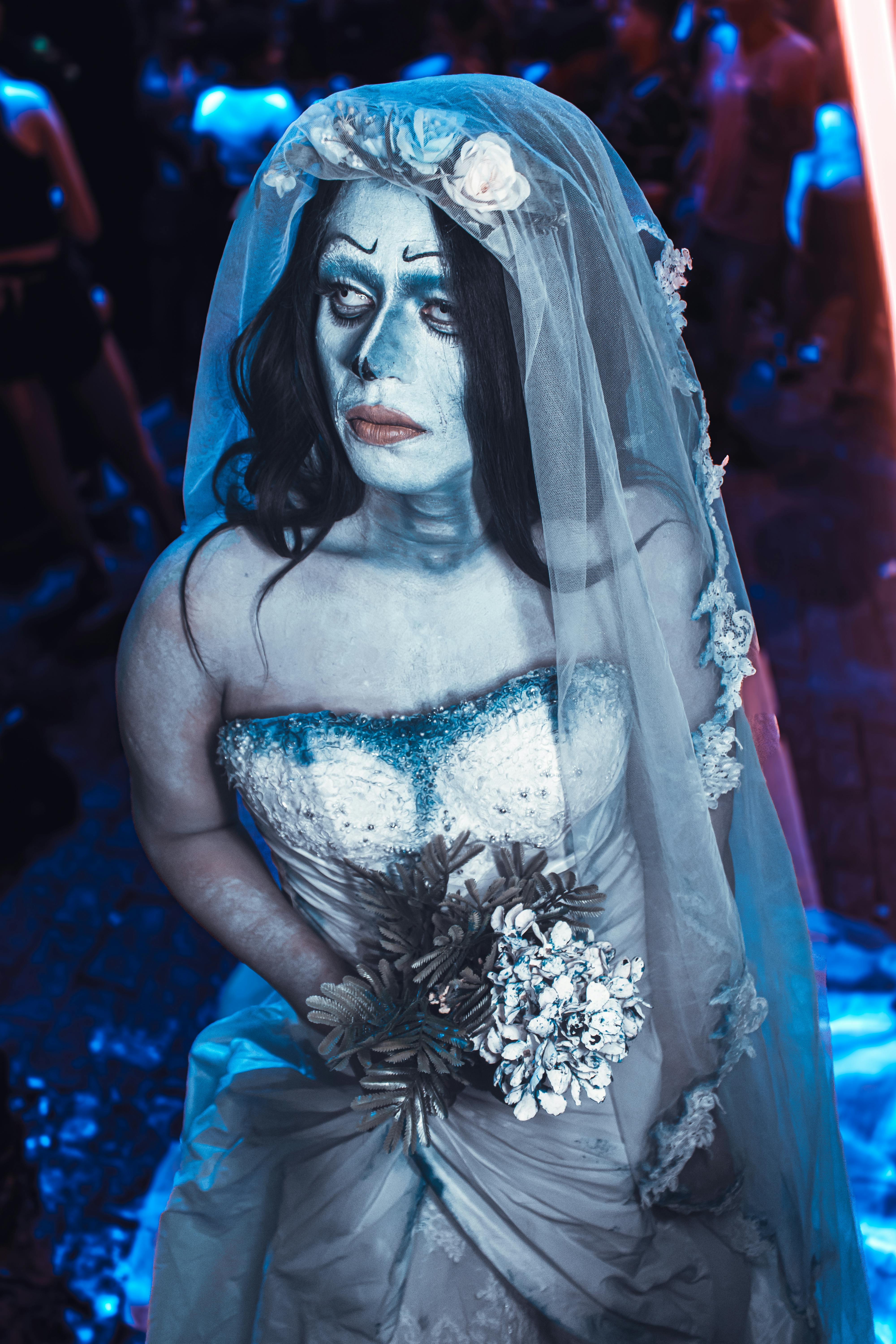 Woman Wearing Death Mask for the Day of the Death Festival · Free Stock ...