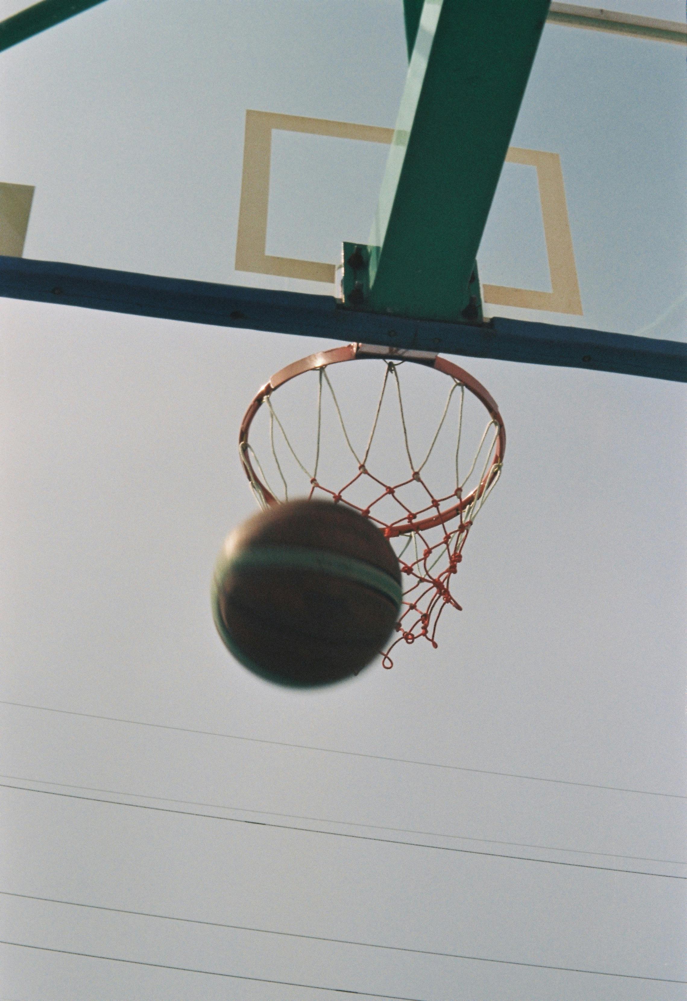 Basket Ball Falling through a Hoop · Free Stock Photo