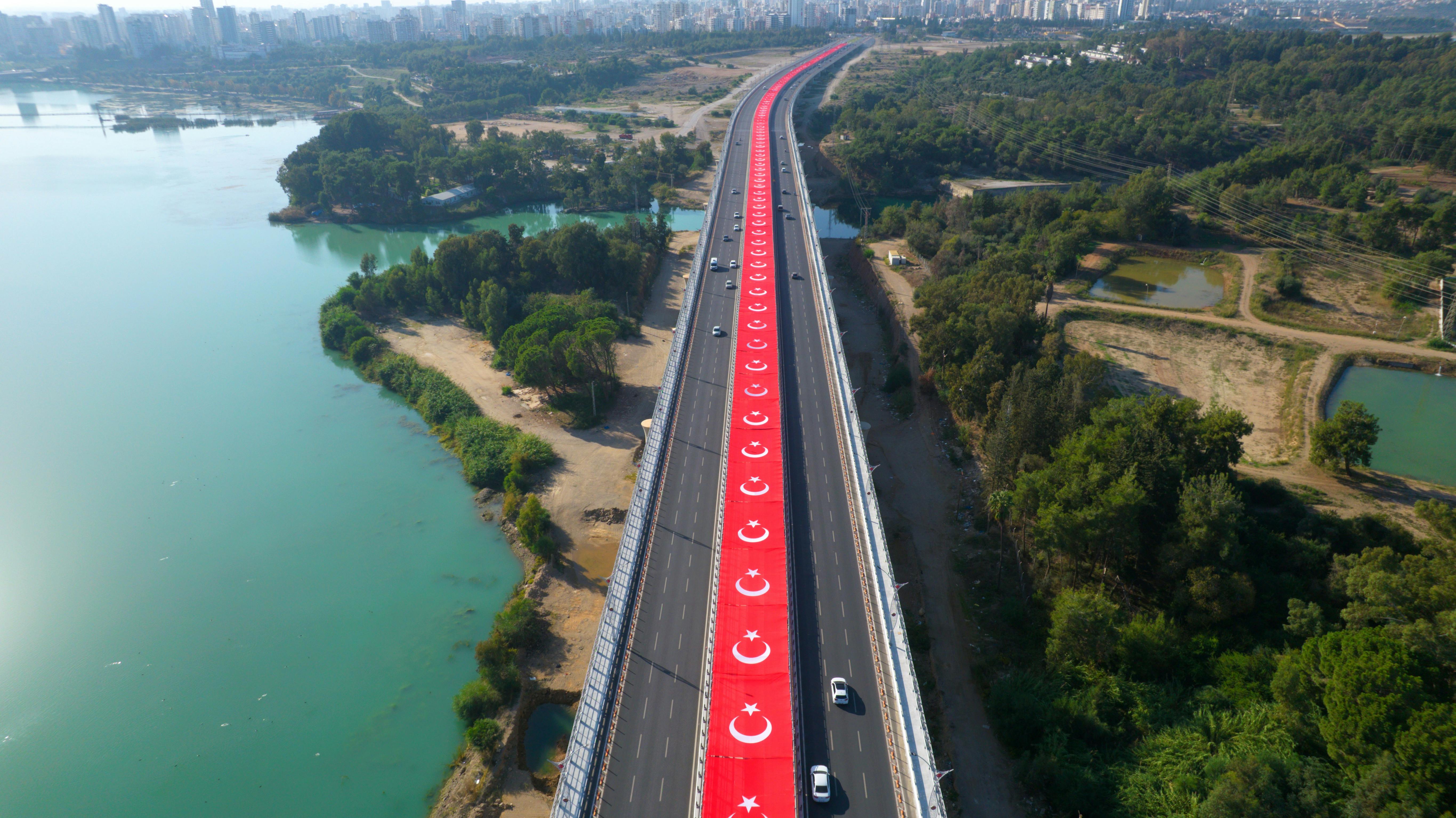 Turkish Flags on a Highway · Free Stock Photo