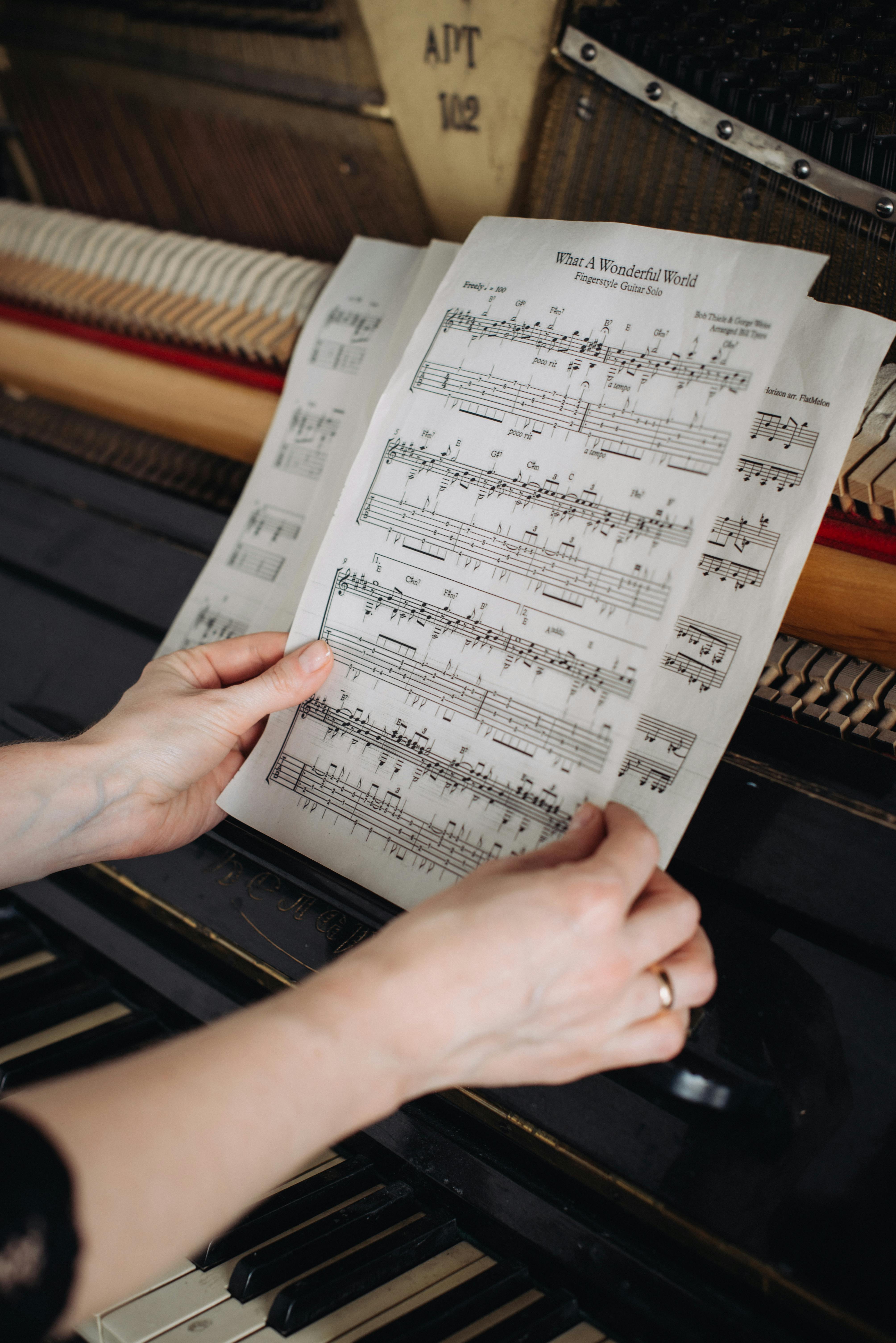 Music Sheet Showing Musical Notes · Free Stock Photo