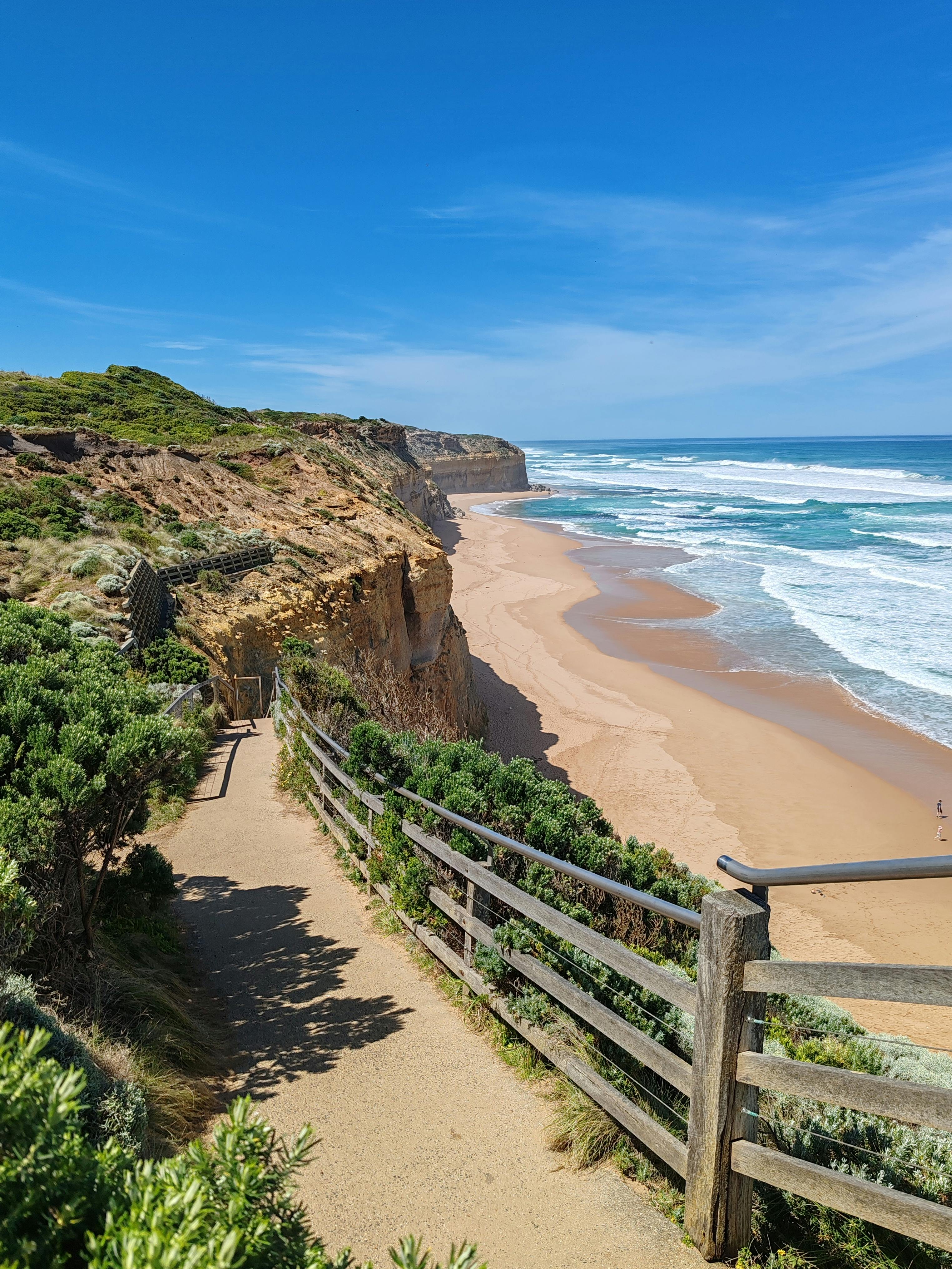 Footpath Towards Cliff over Beach · Free Stock Photo