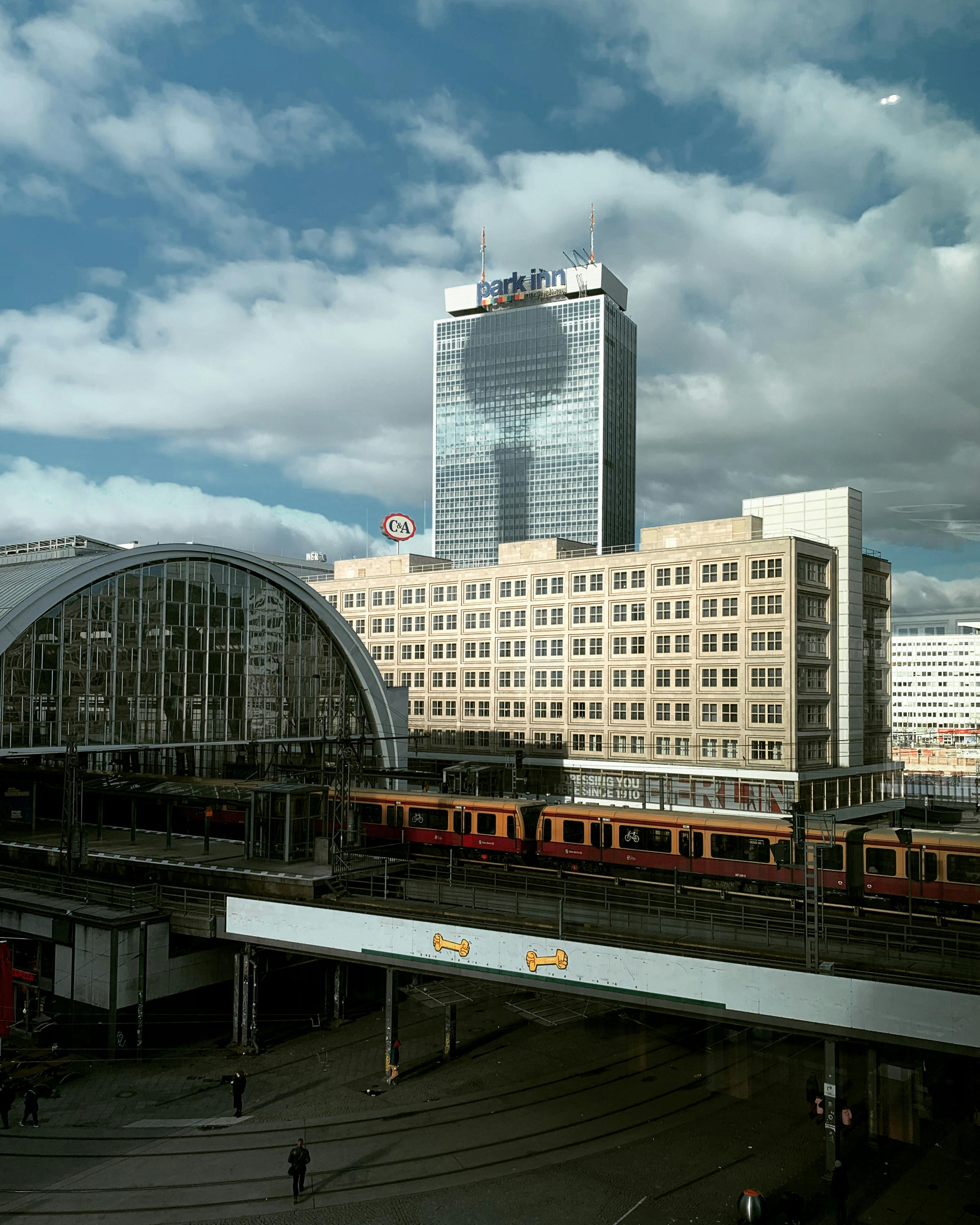 View of the Berlin Alexanderplatz Station and Modern Buildings in ...