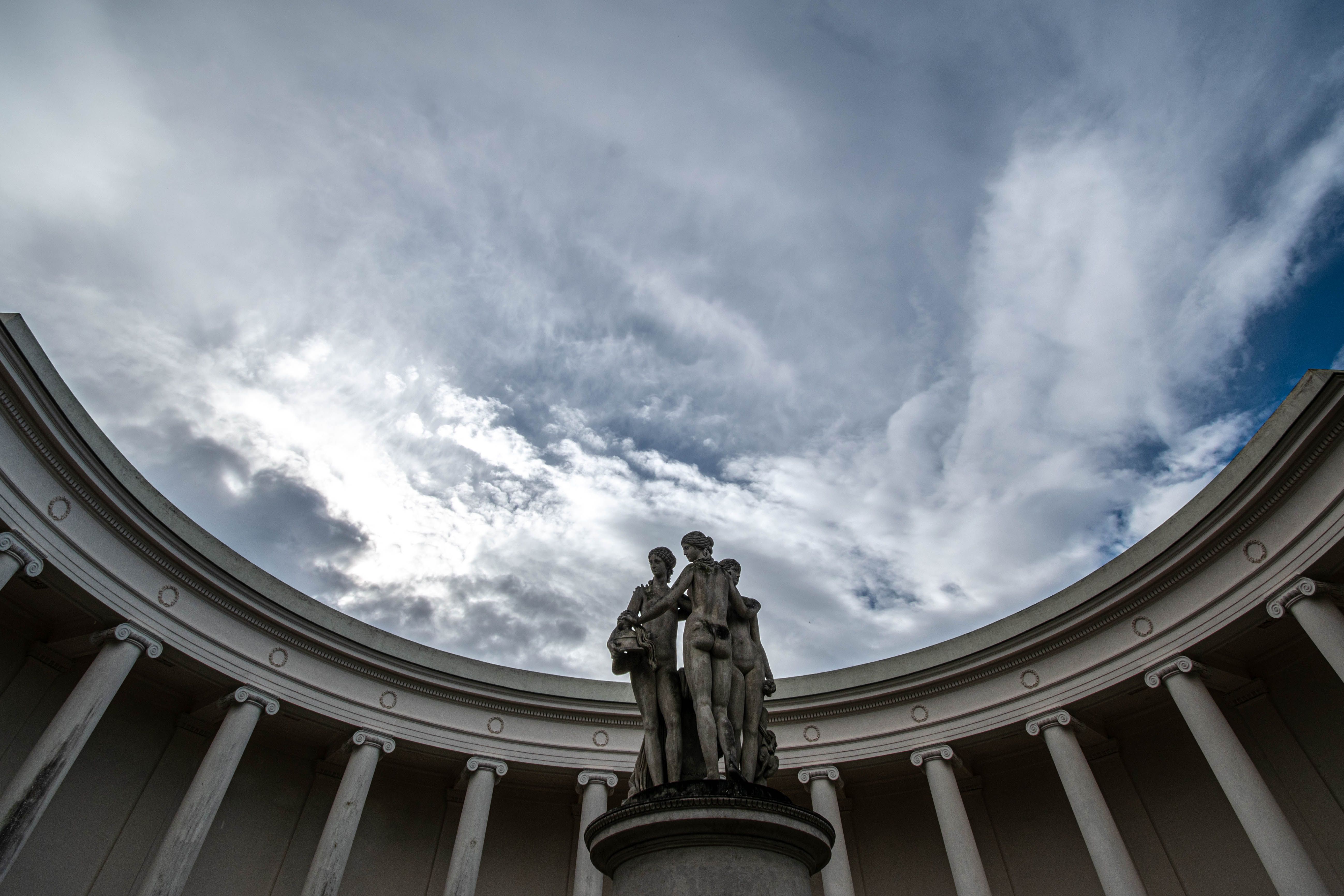 Statue of Three Graces in Temple of the Three Graces in Czech Republic ...