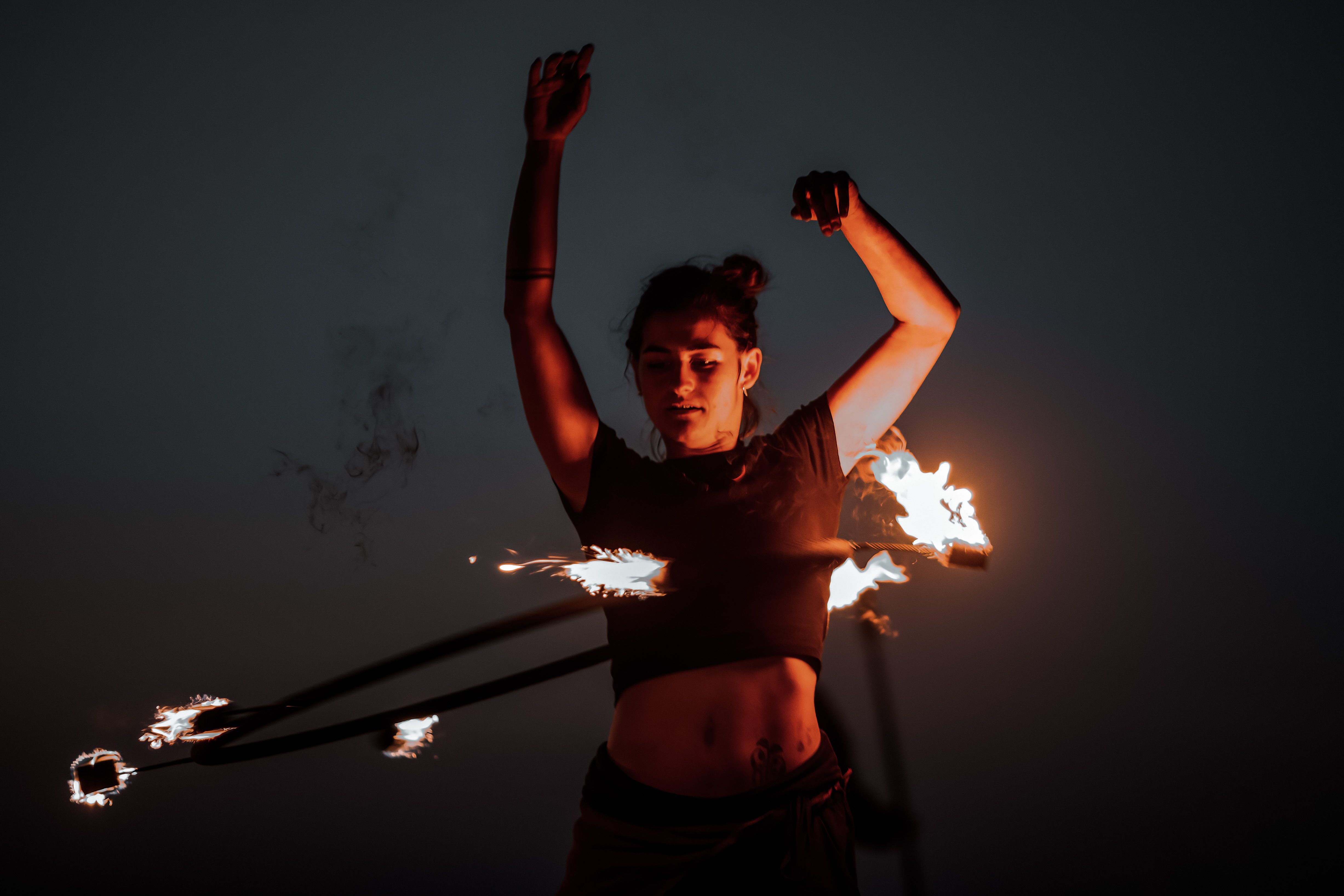 Fire Hula Hoop Dance in Bali · Free Stock Photo