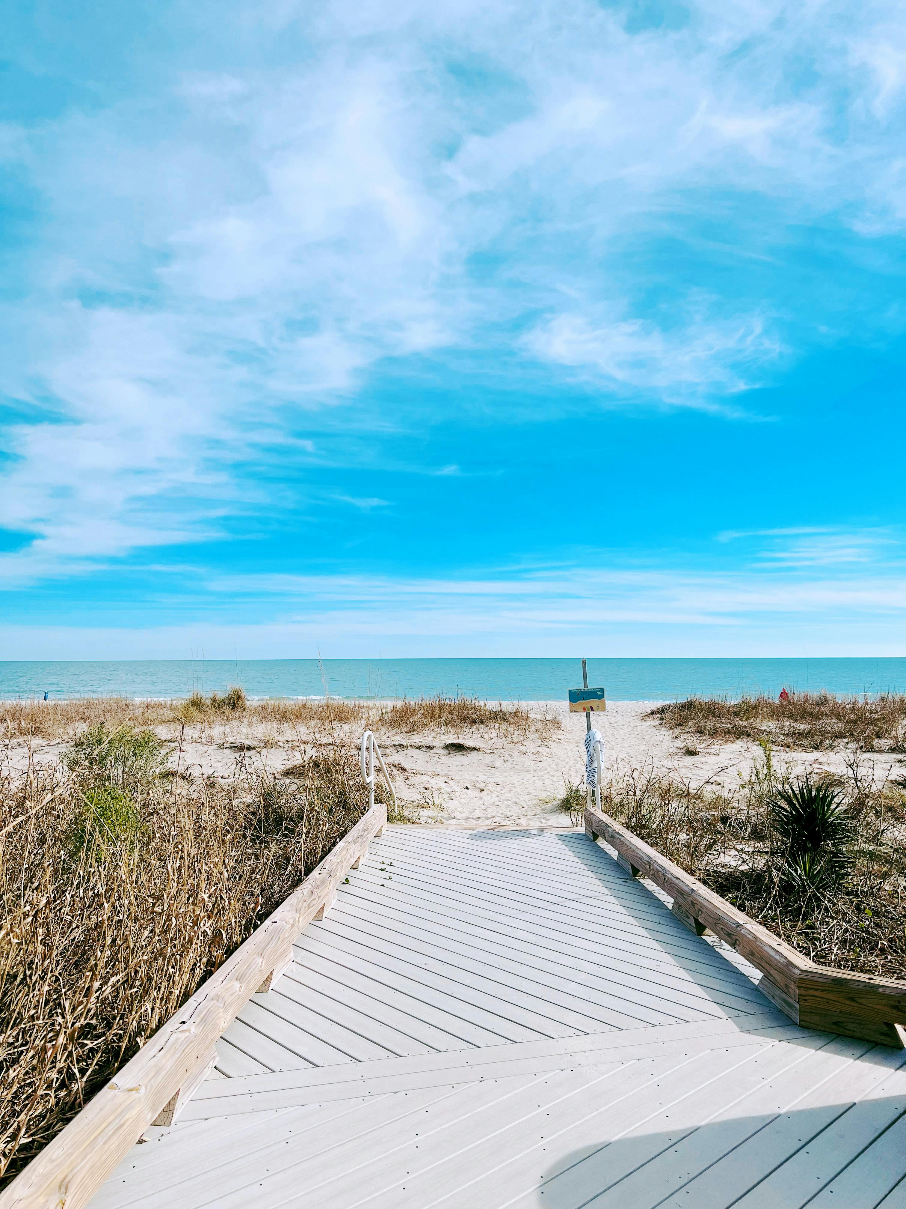 Wooden Footpath on Sea Shore · Free Stock Photo
