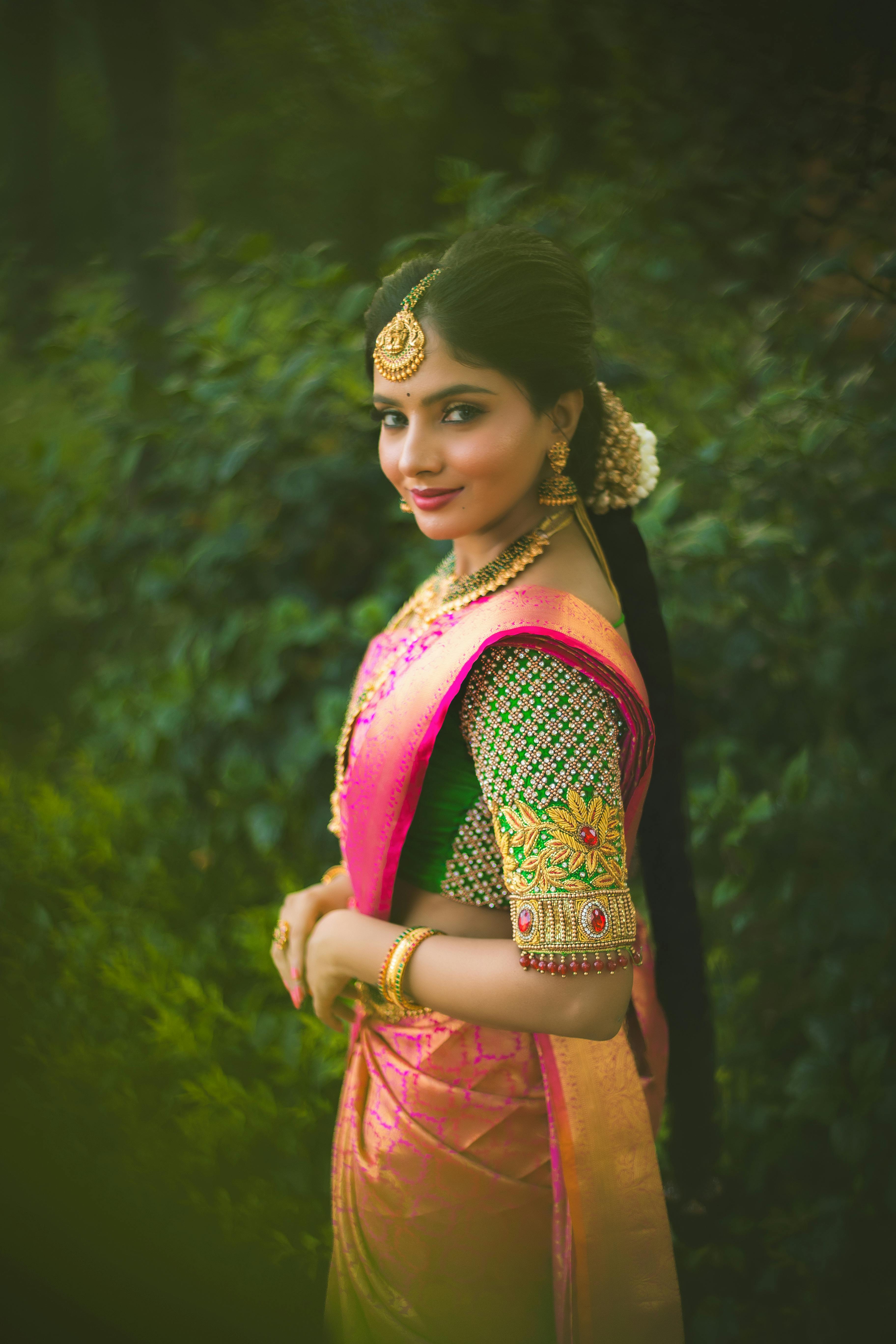 Woman Standing by the Tree Photographed through a Keyhole · Free Stock ...