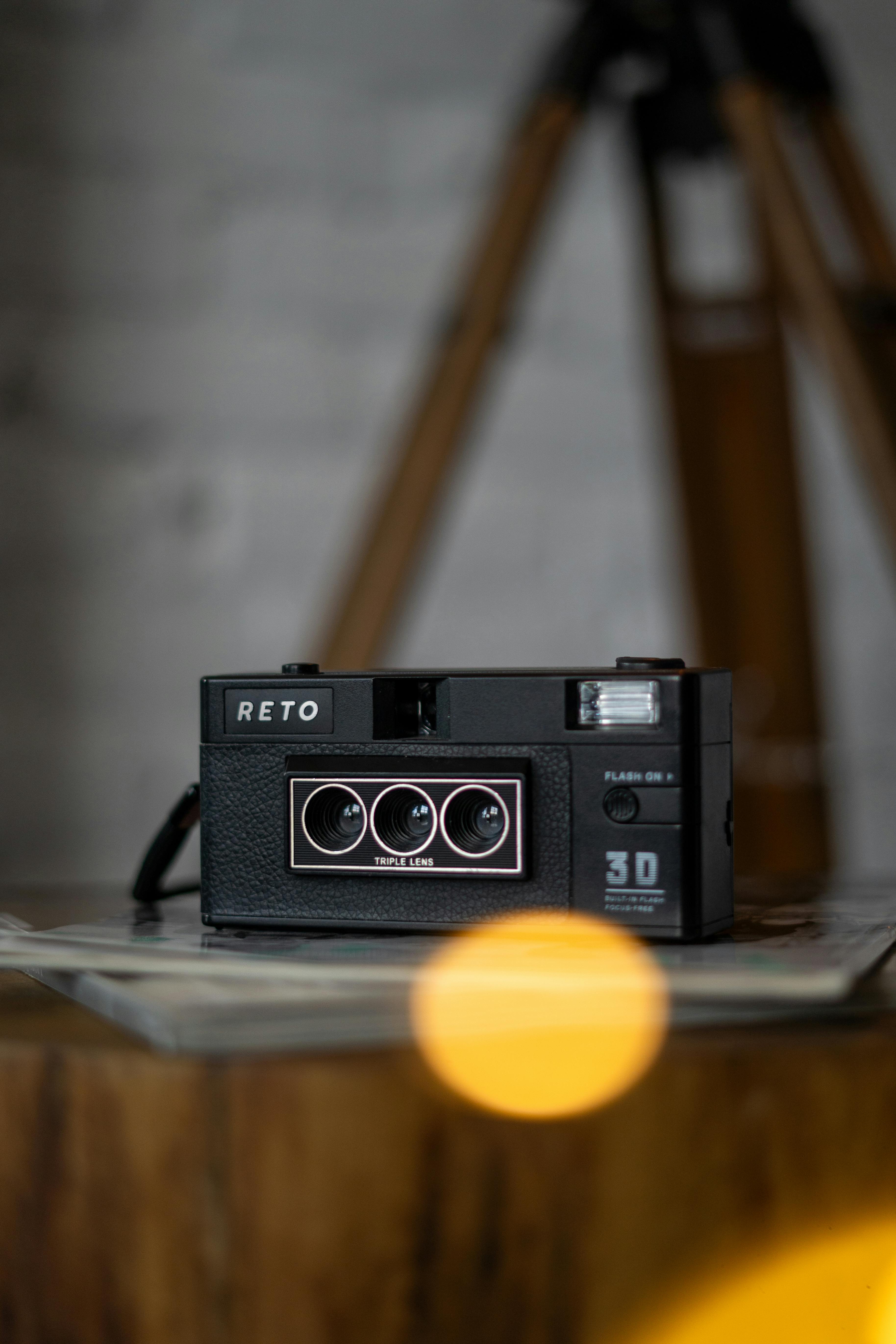 3D Camera with Triple Lens Design · Free Stock Photo