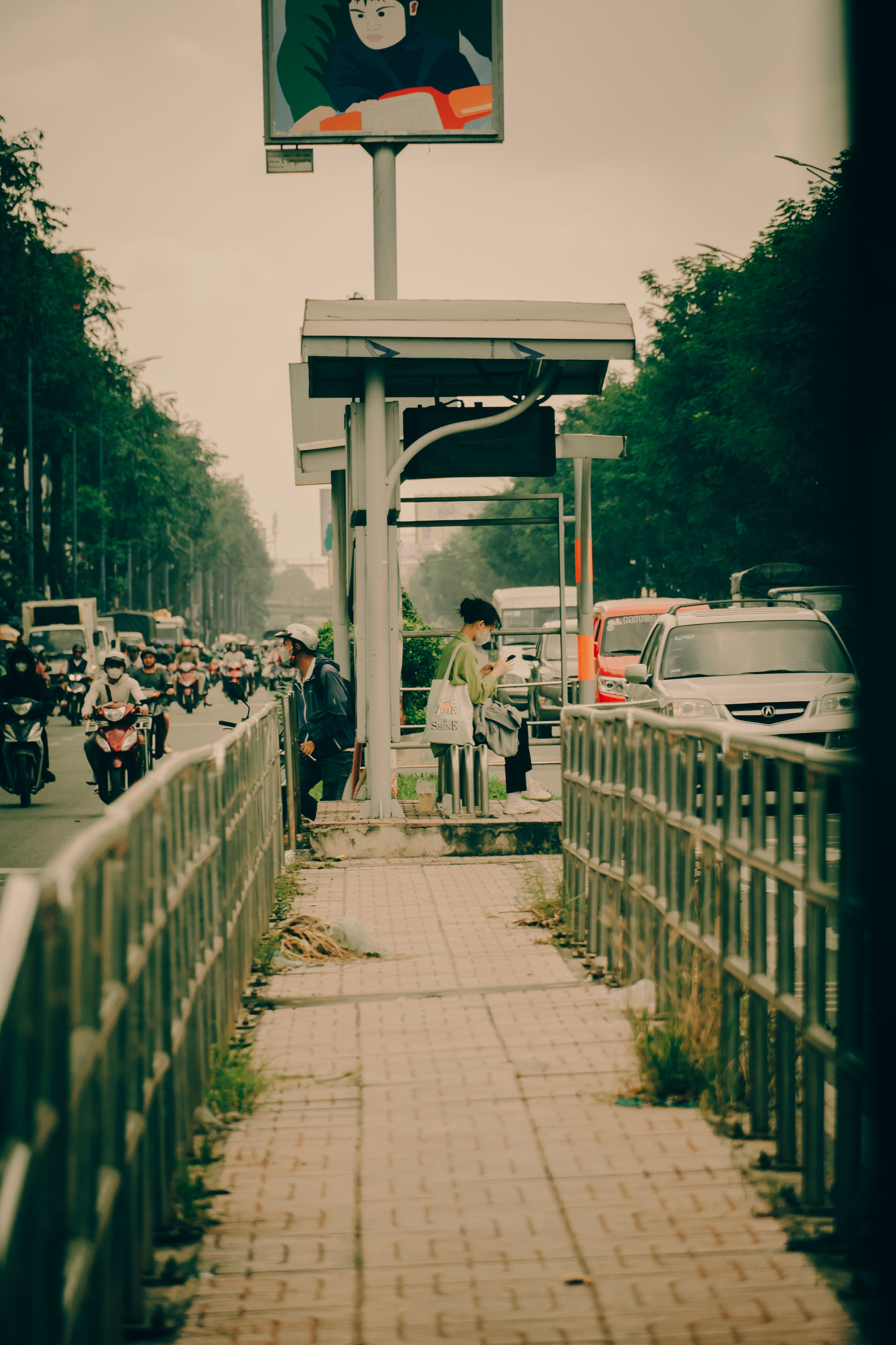 Walkway on a City Street · Free Stock Photo