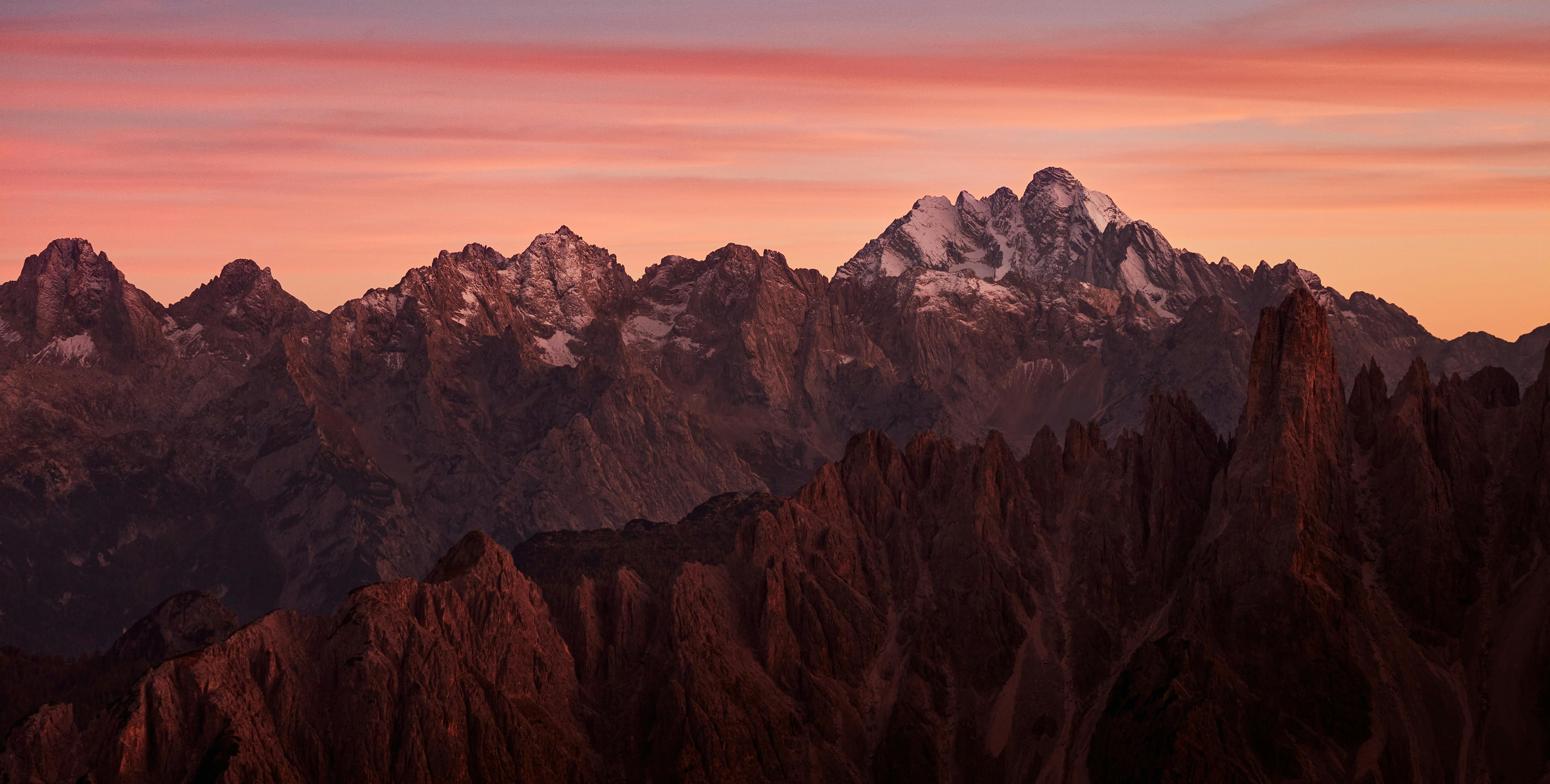 View of Mountains at Sunset · Free Stock Photo