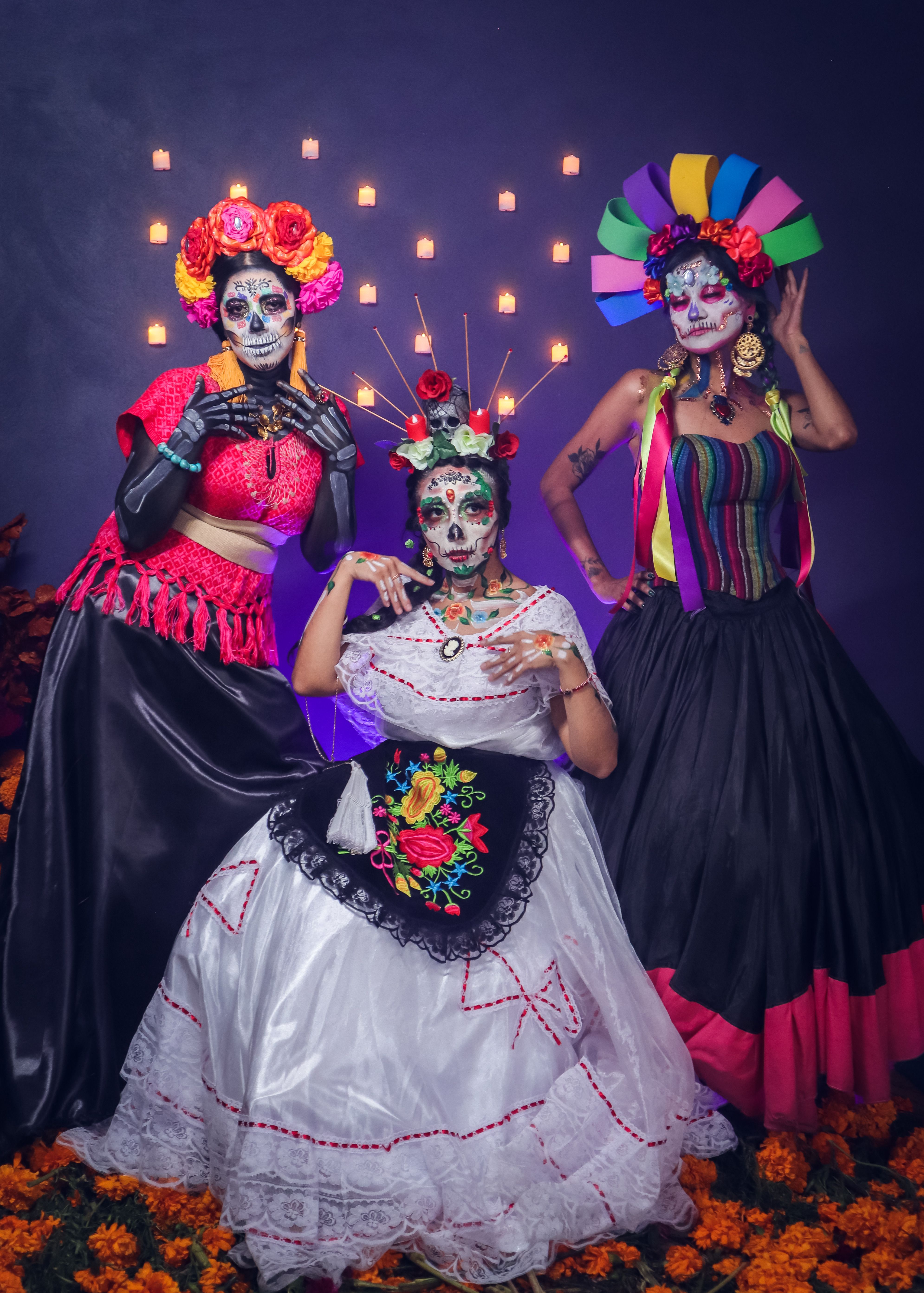 Women in Catrina Costumes for Day of the Dead · Free Stock Photo