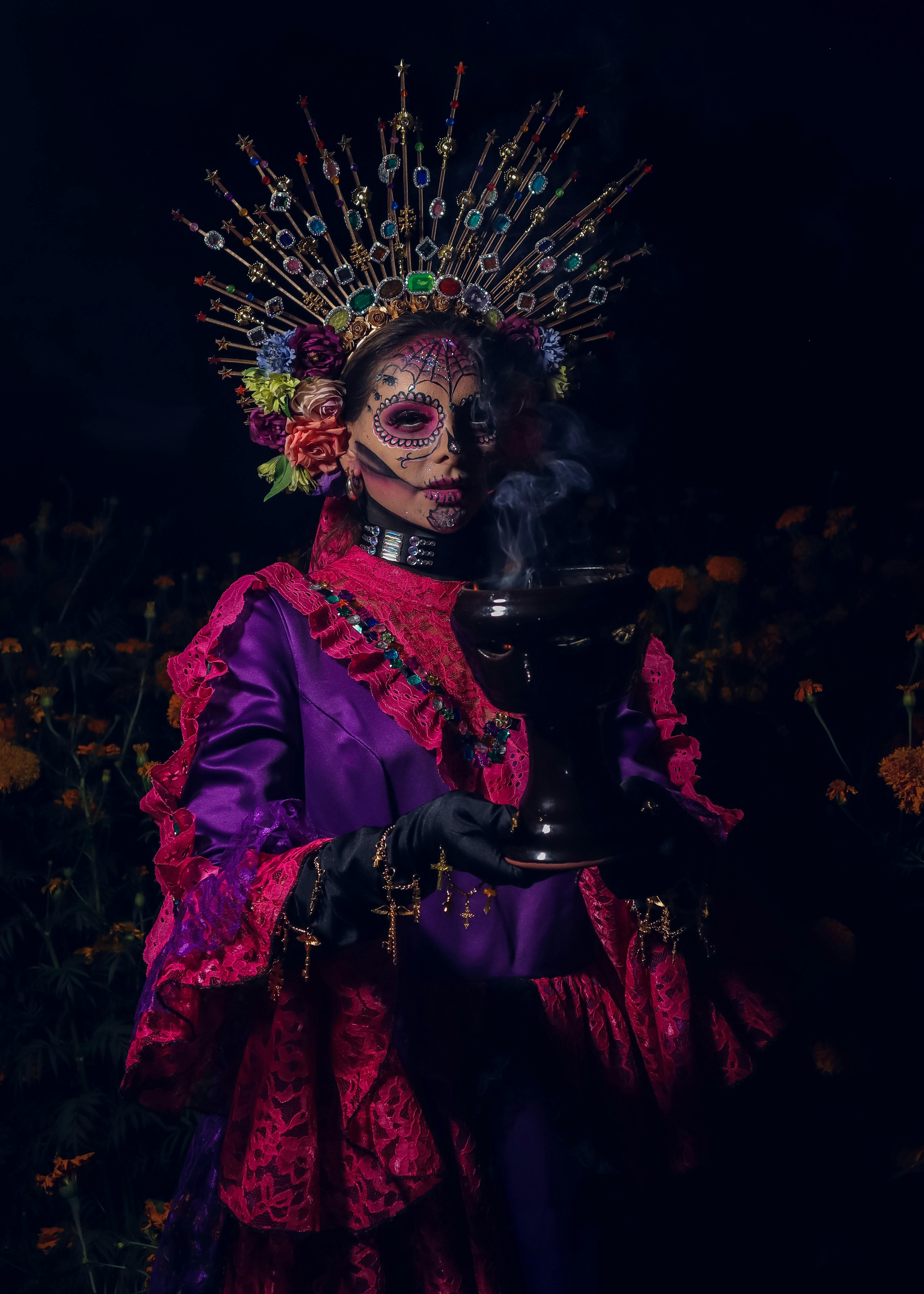 Catrina with Flowers · Free Stock Photo