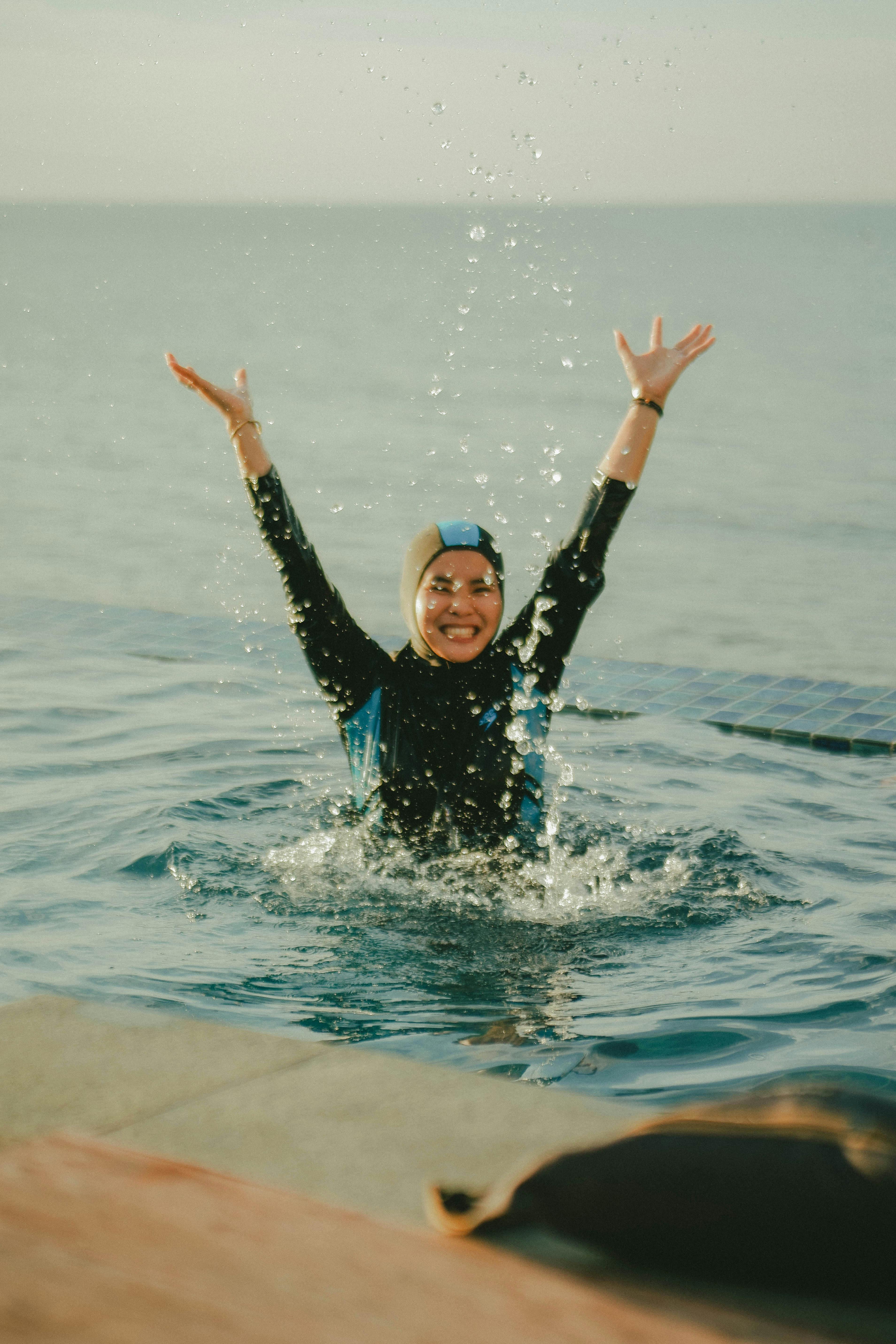 Woman in Water Smiling · Free Stock Photo