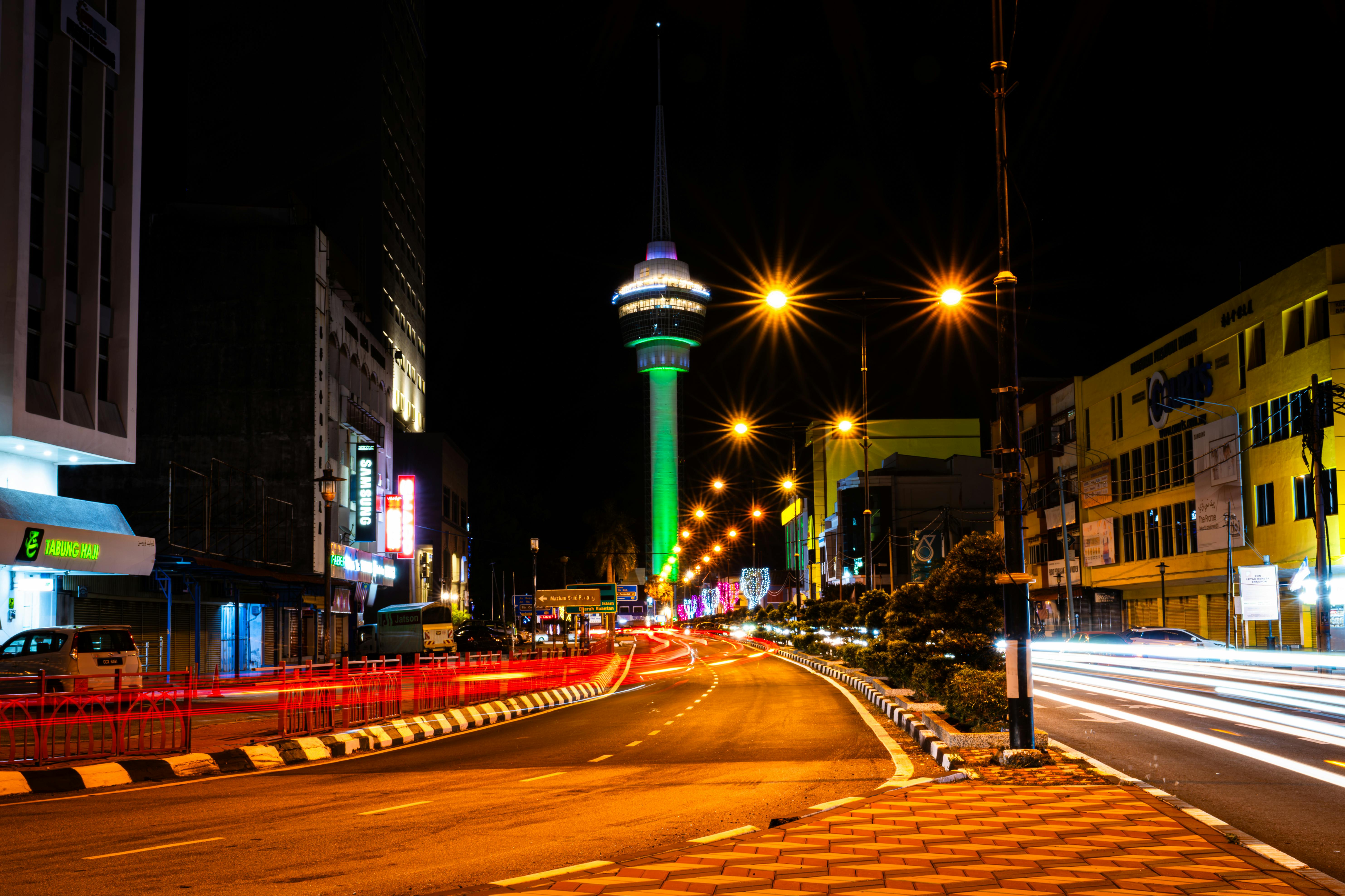 Observation Tower Kuantan 188 in Malaysia at Night · Free Stock Photo