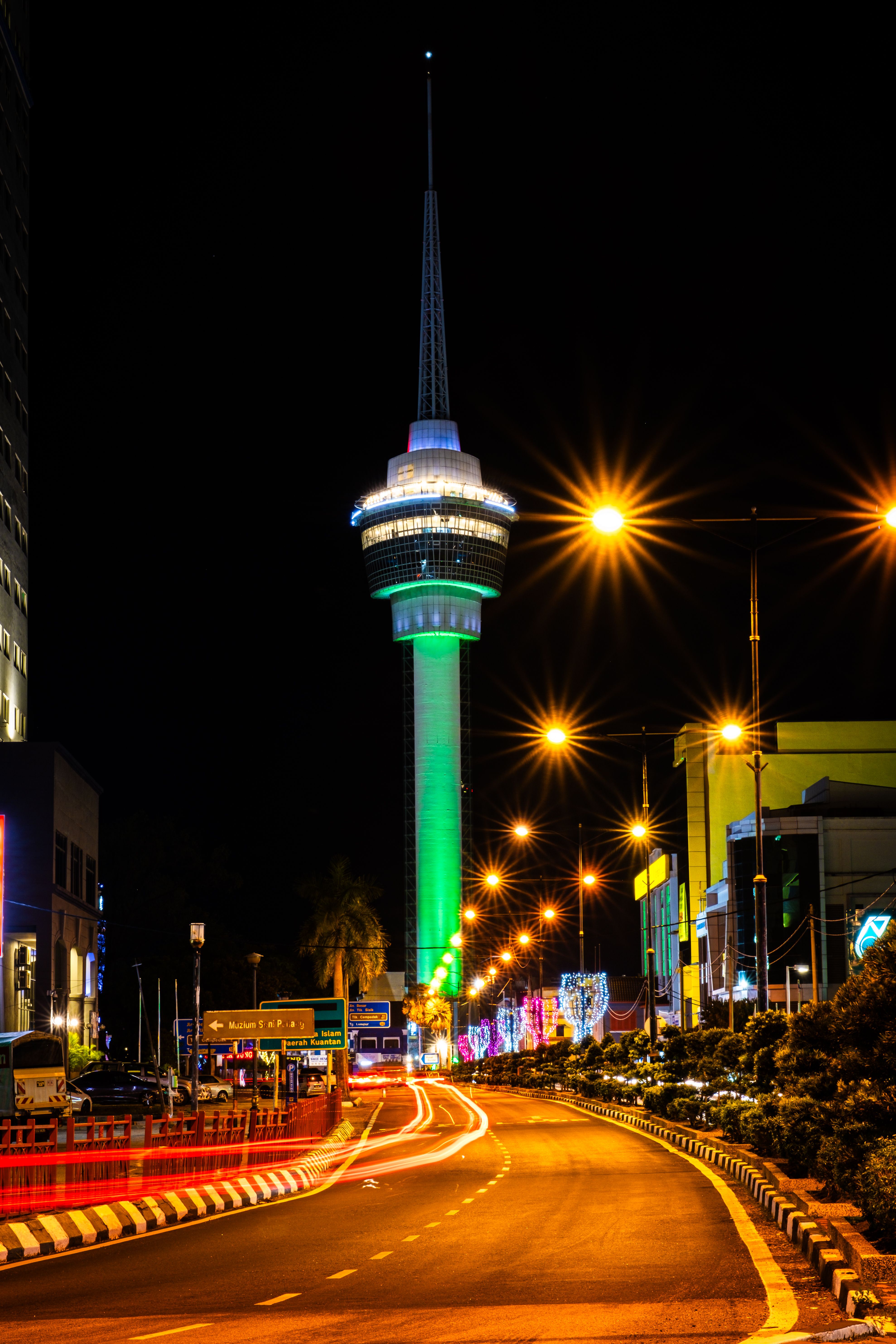 Kuantan Tower in Malaysia at Night · Free Stock Photo