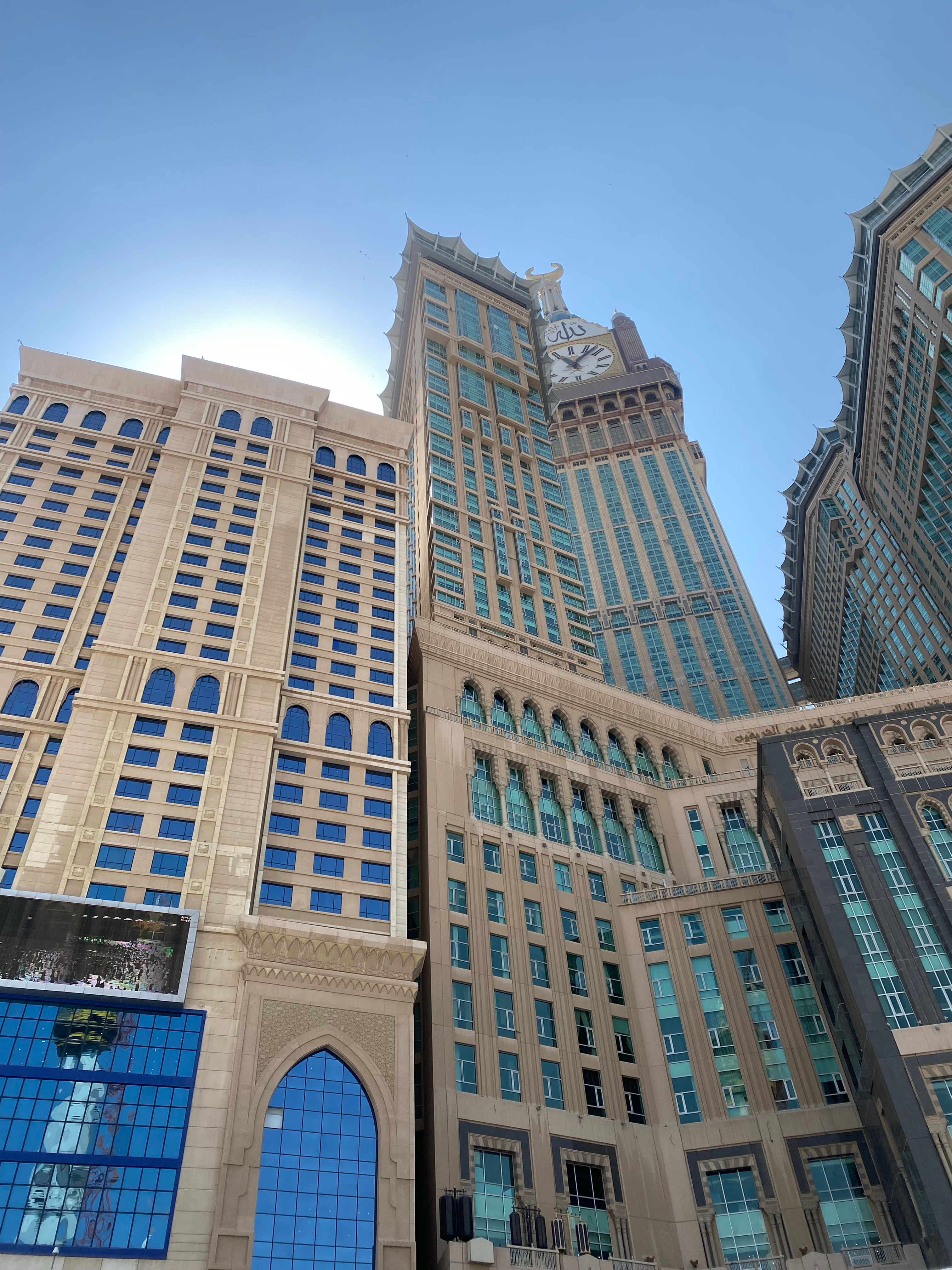 Photo of an Illuminating Makkah Royal Clock Tower at Night, Mecca ...