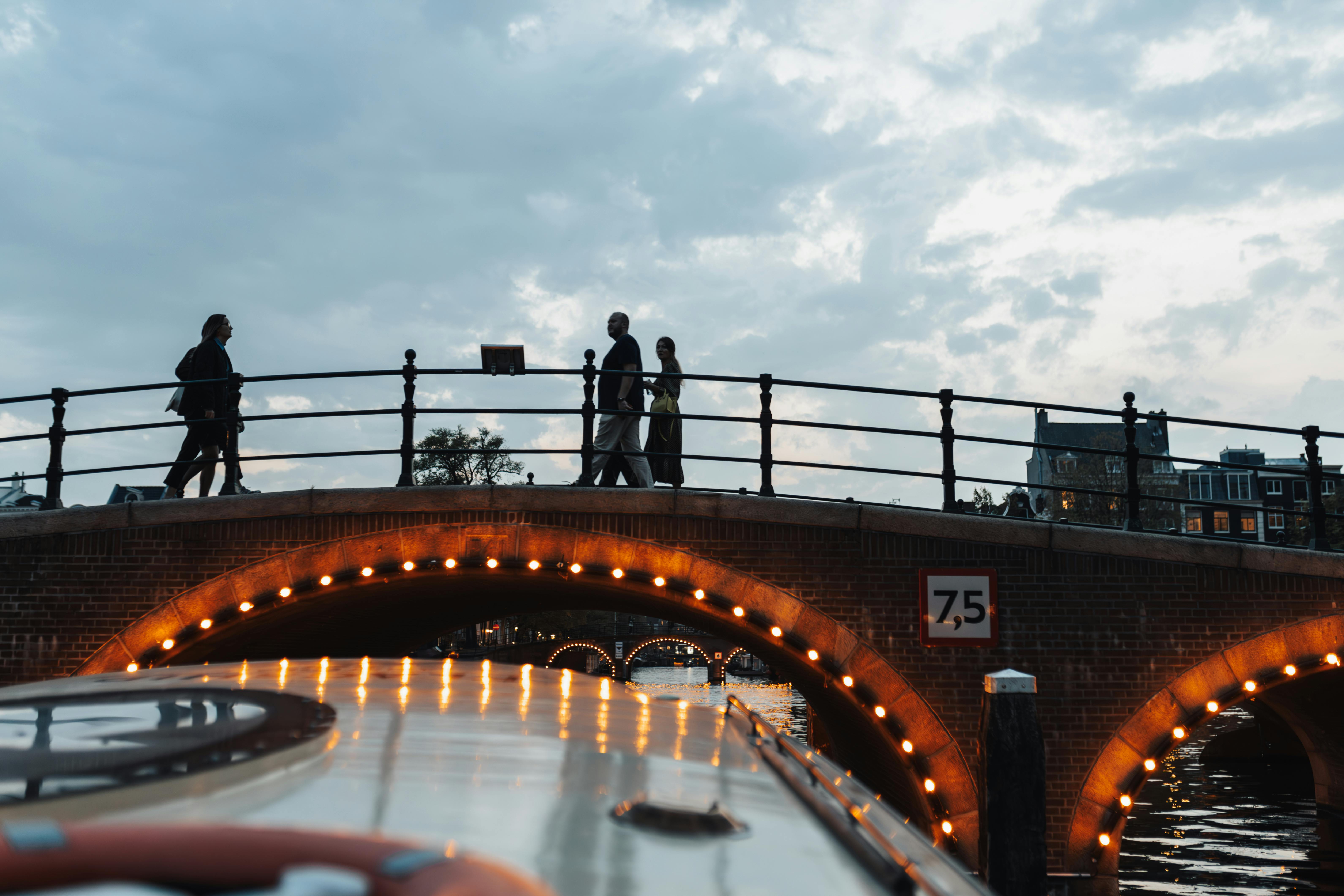 People Walking on Bridge · Free Stock Photo