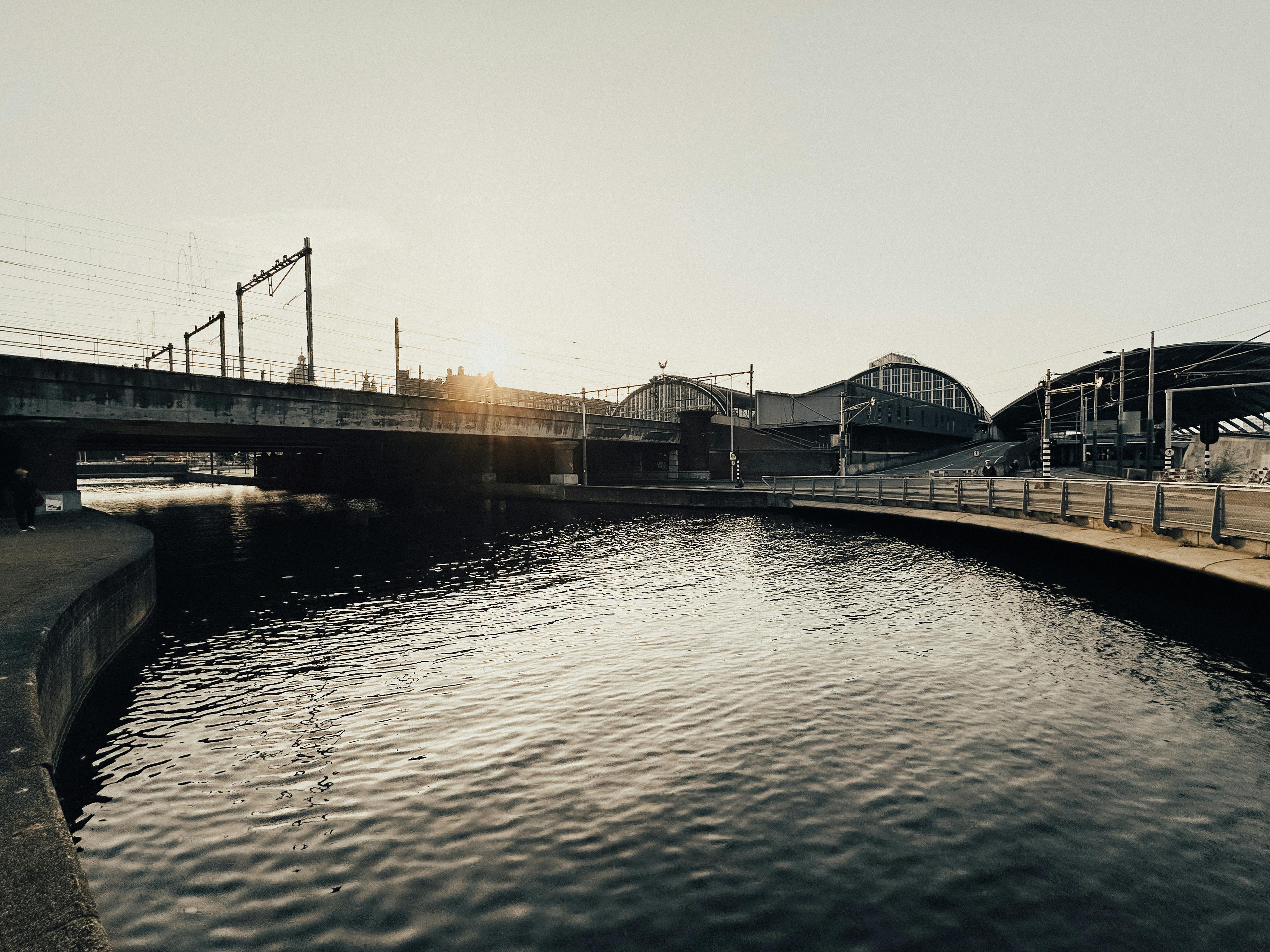 Railway Bridge at Sunset · Free Stock Photo