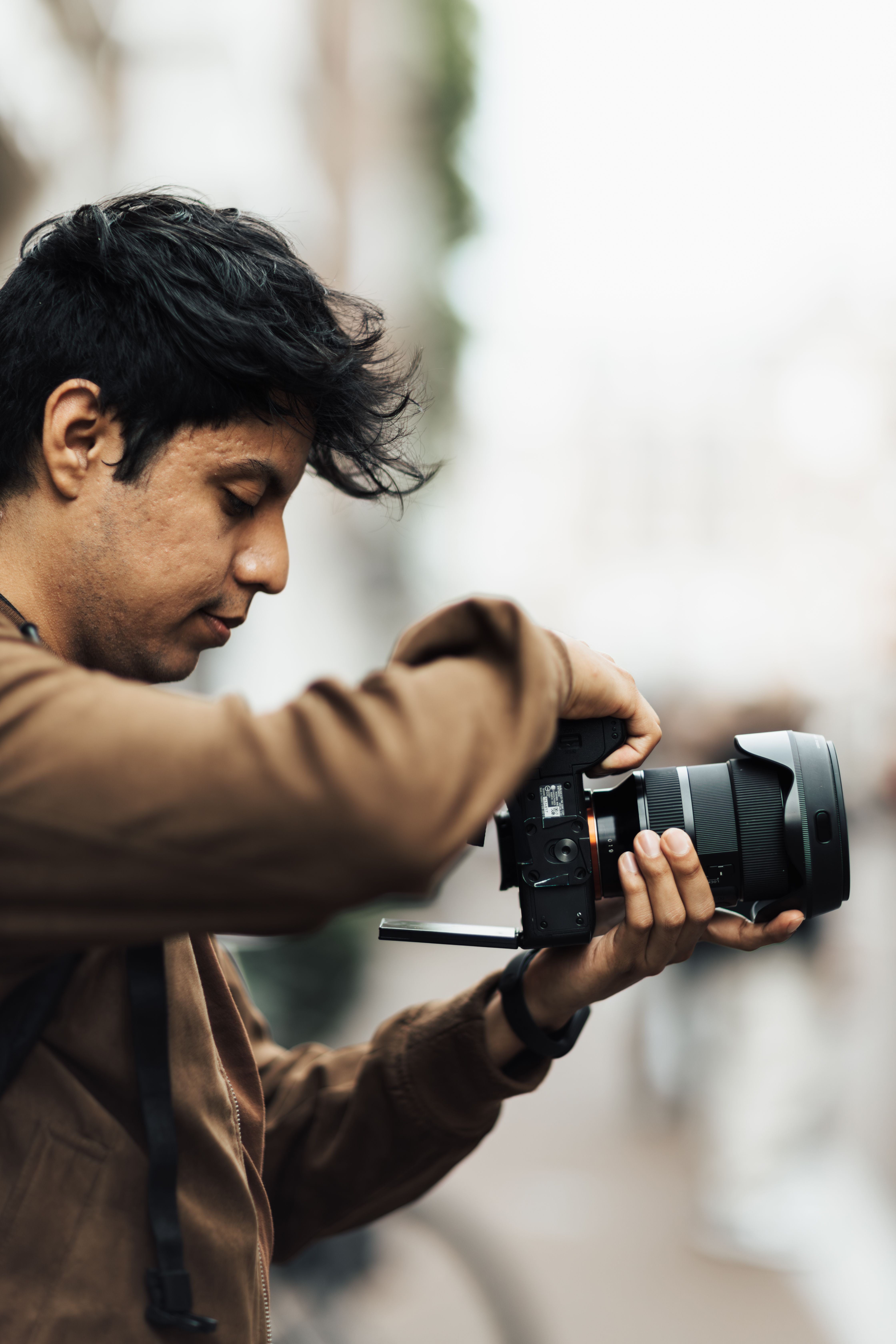 Man Standing with Camera · Free Stock Photo