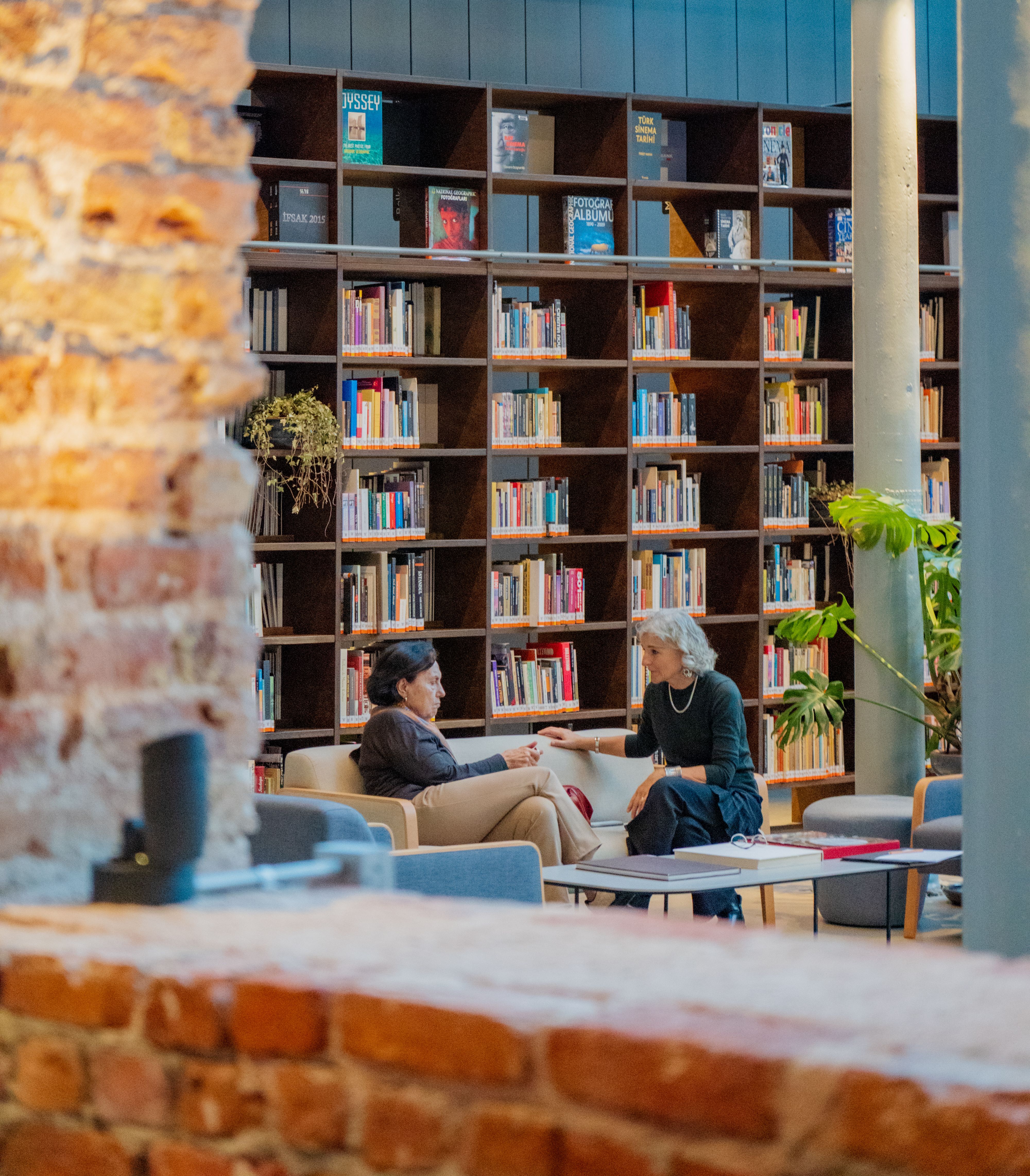 Women Sitting and Talking at Library · Free Stock Photo
