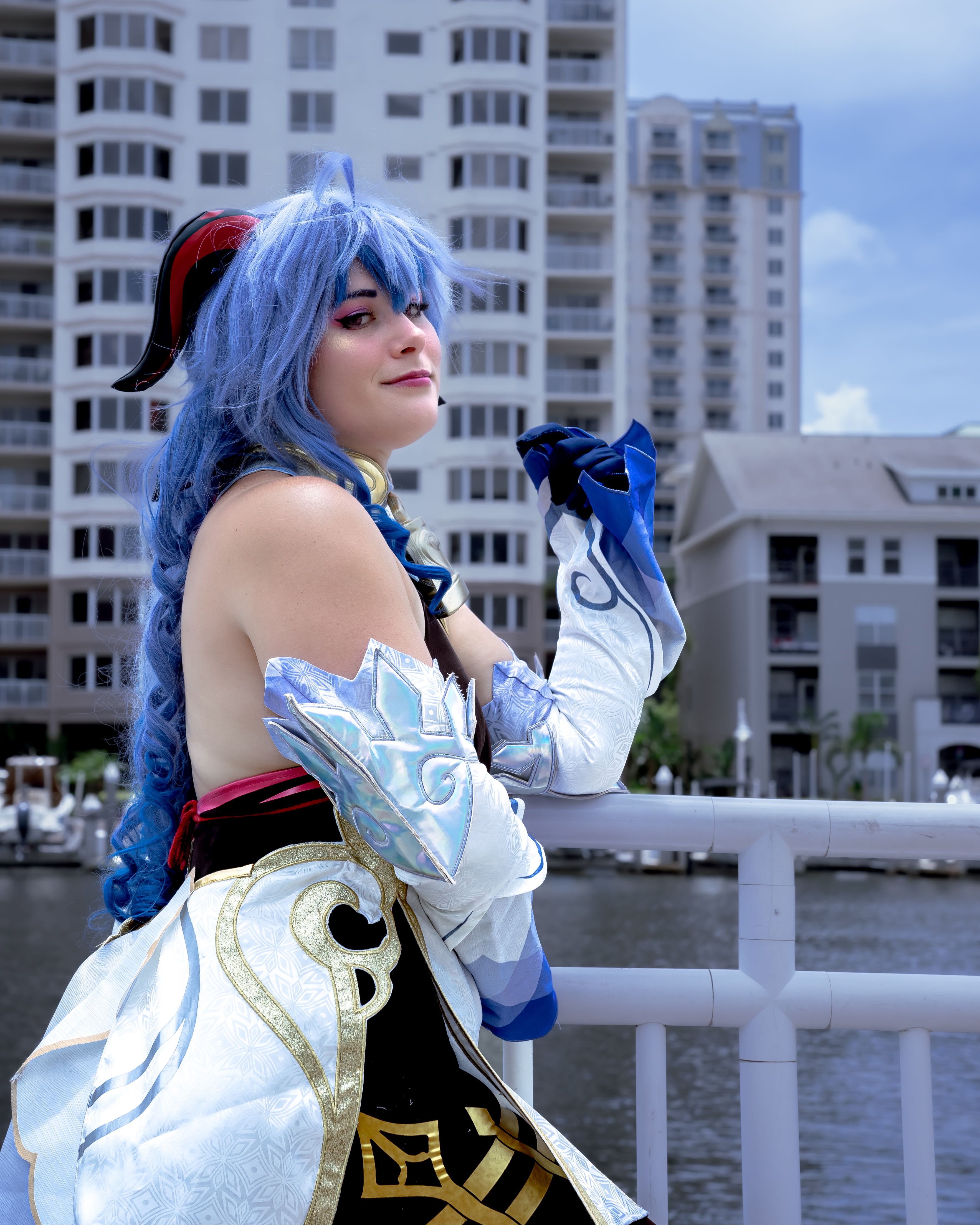 Woman in Anime Cosplay Costume Posing in City · Free Stock Photo