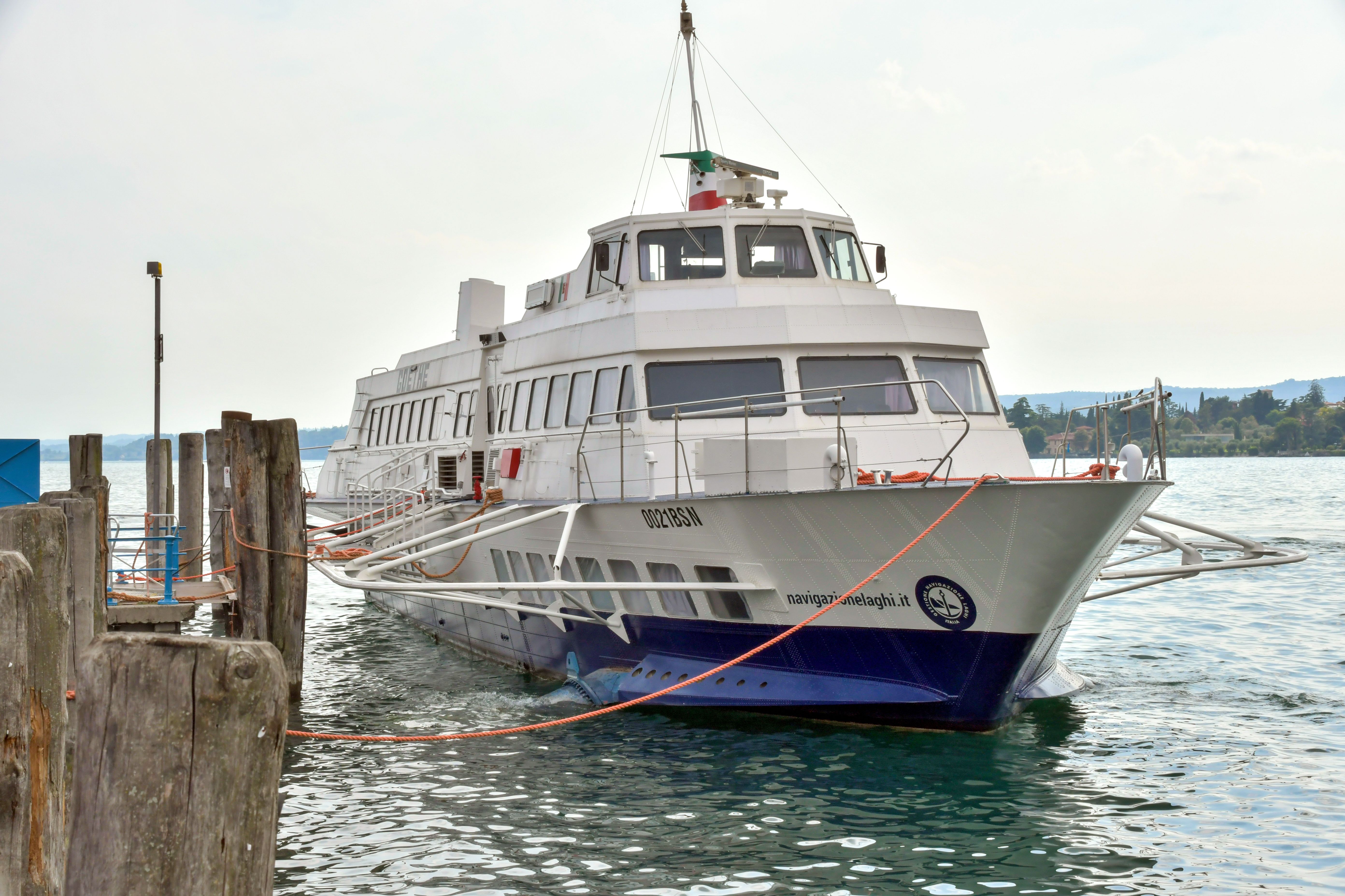 Passenger Ship Moored on Shore · Free Stock Photo