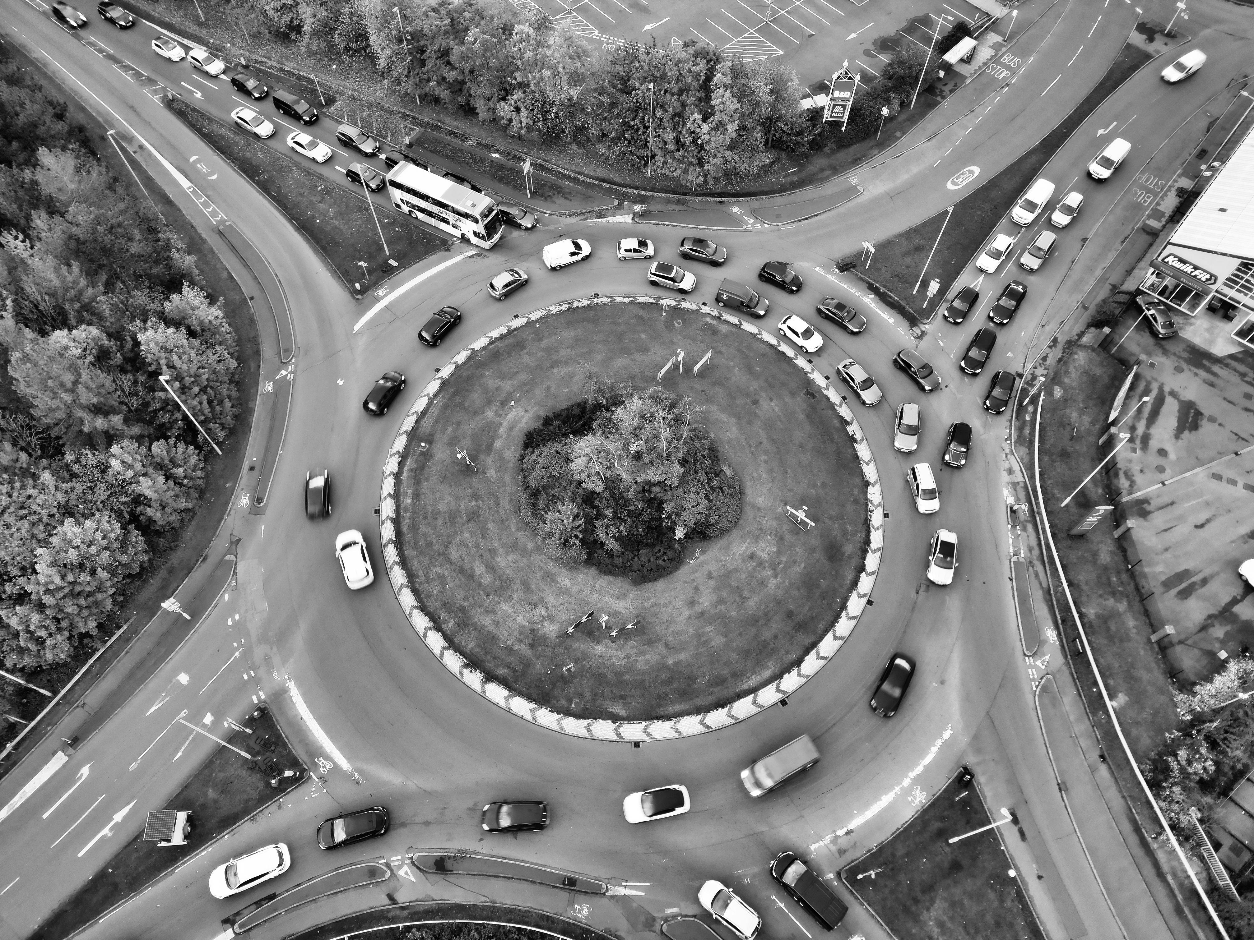 Traffic Jam on Roundabout · Free Stock Photo