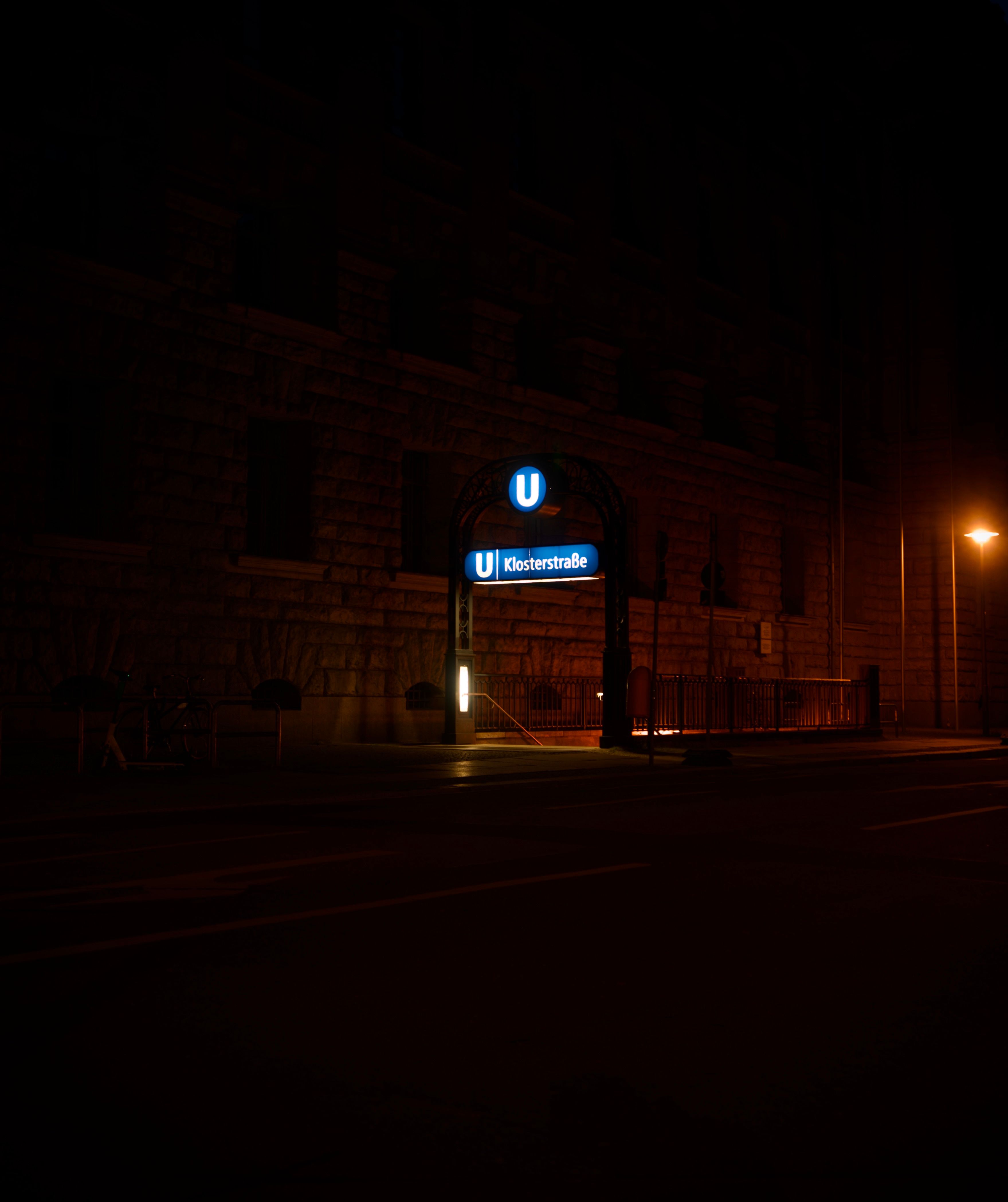 Subway Entrance at Night · Free Stock Photo