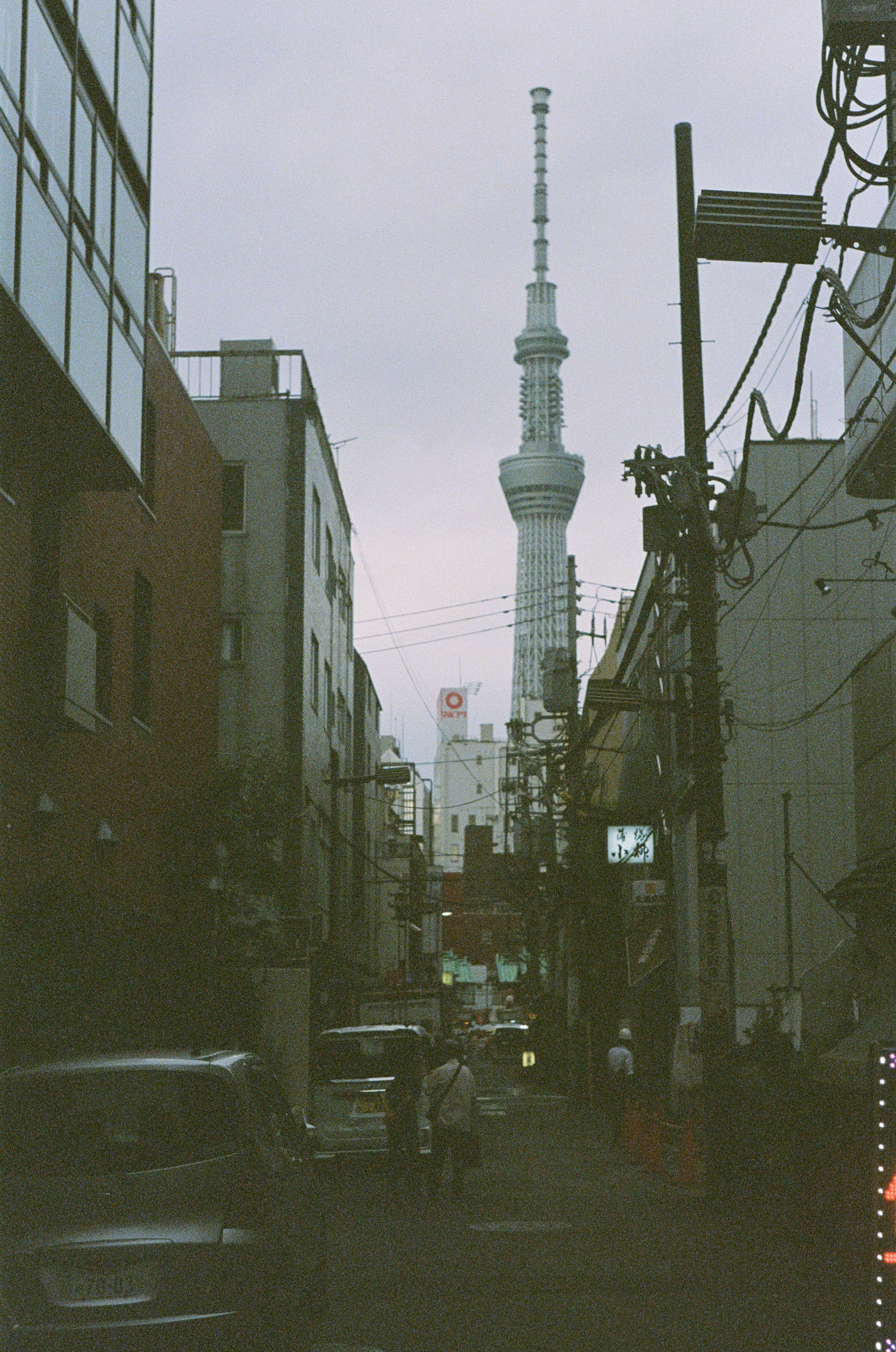 Aerial View of the Street by Sumida River with View of the Tokyo ...