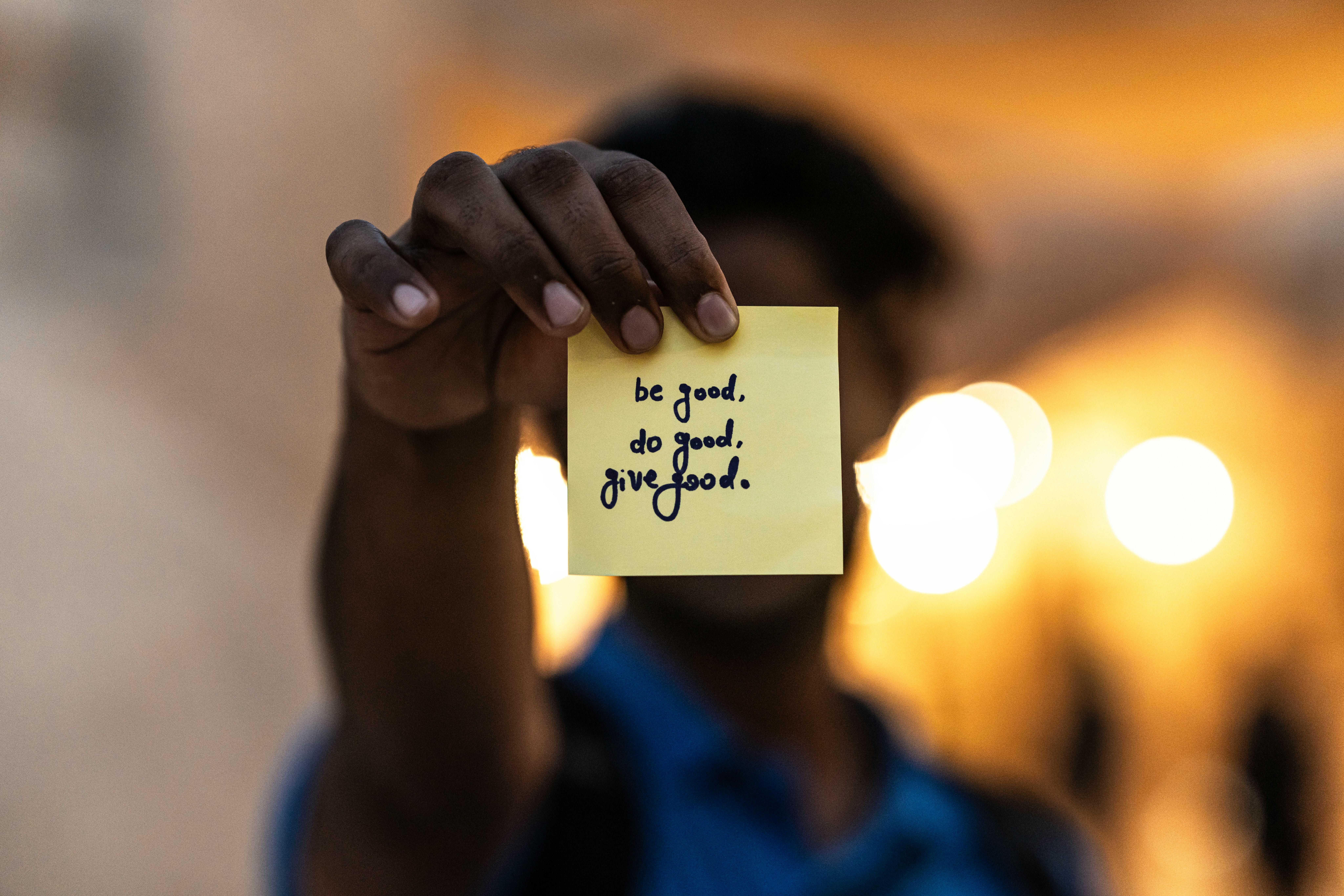 Hand Holding Sticky Note · Free Stock Photo