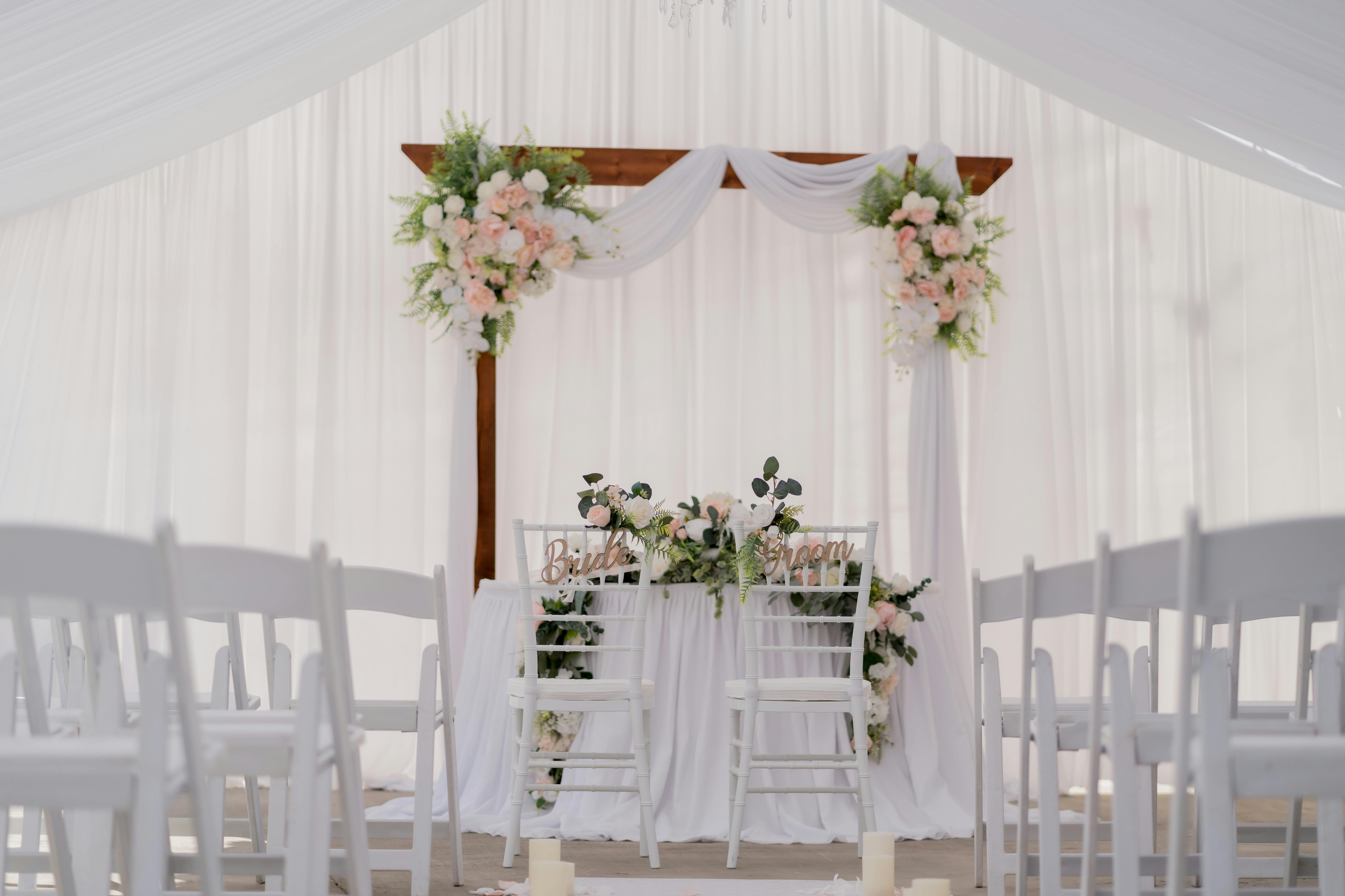 Wooden Table Decorated Aesthetically with Flowers · Free Stock Photo