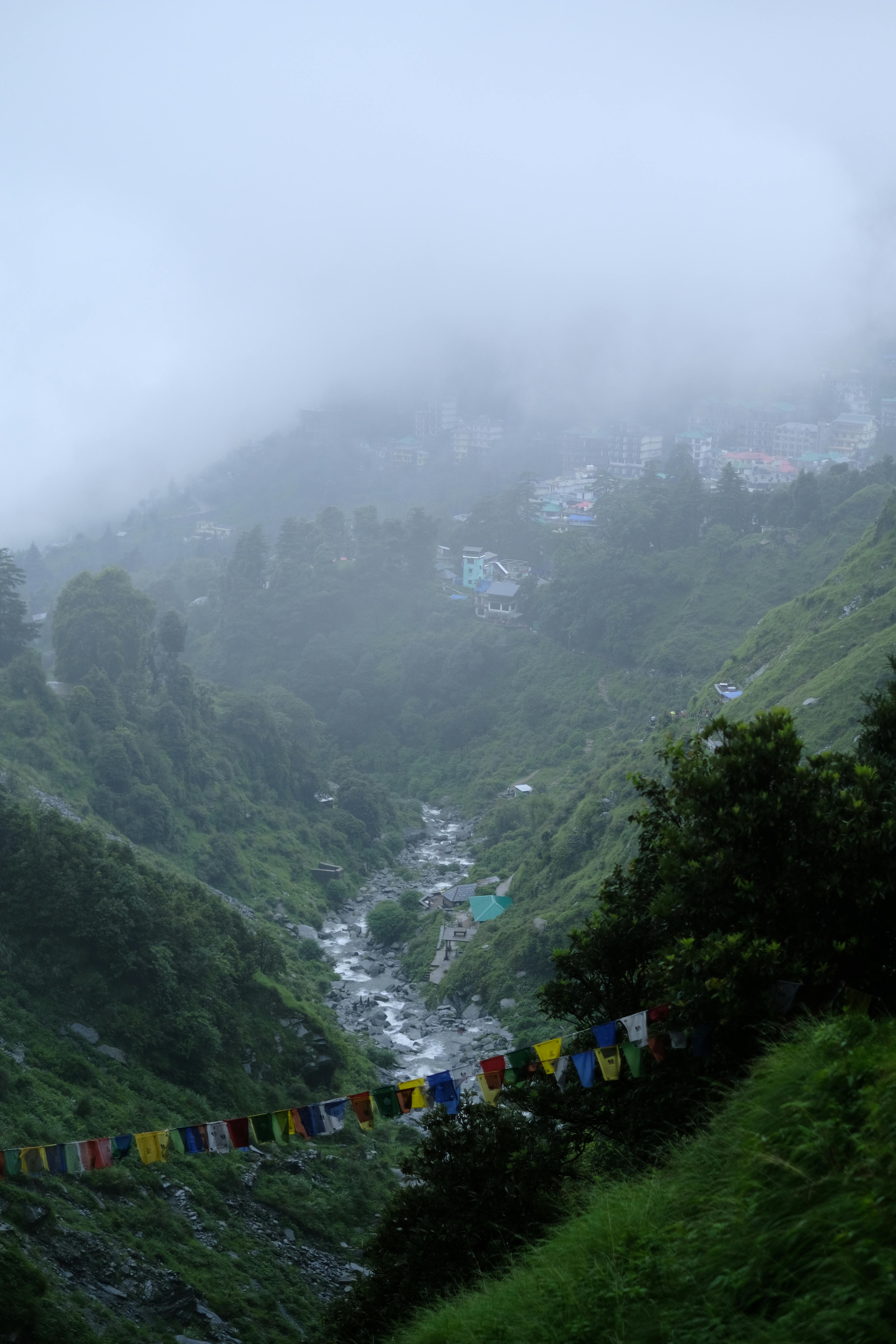 Mountains and River in the Valley Covered by Fog · Free Stock Photo