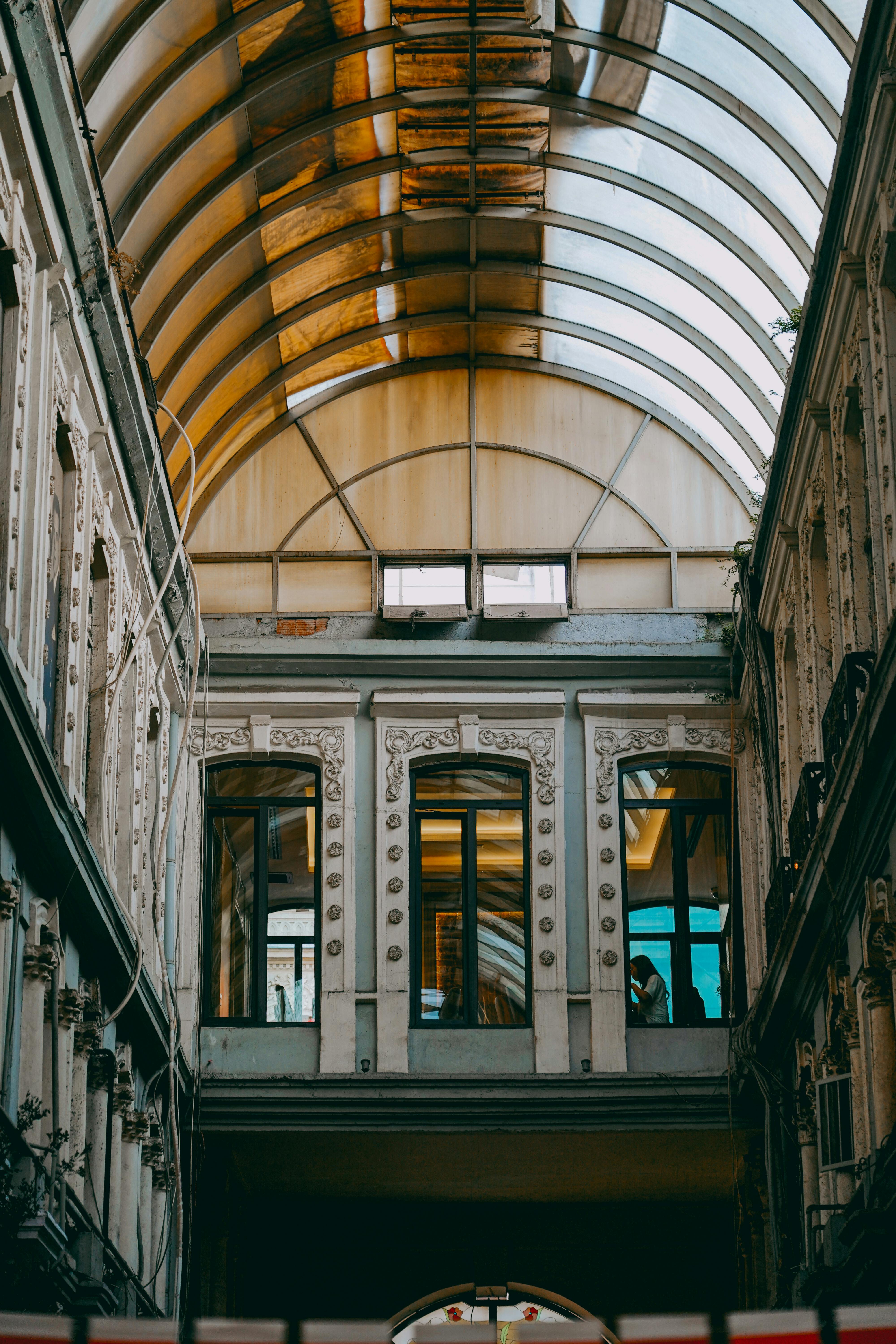 Flower Passage with a Glass Ceiling in Istanbul · Free Stock Photo