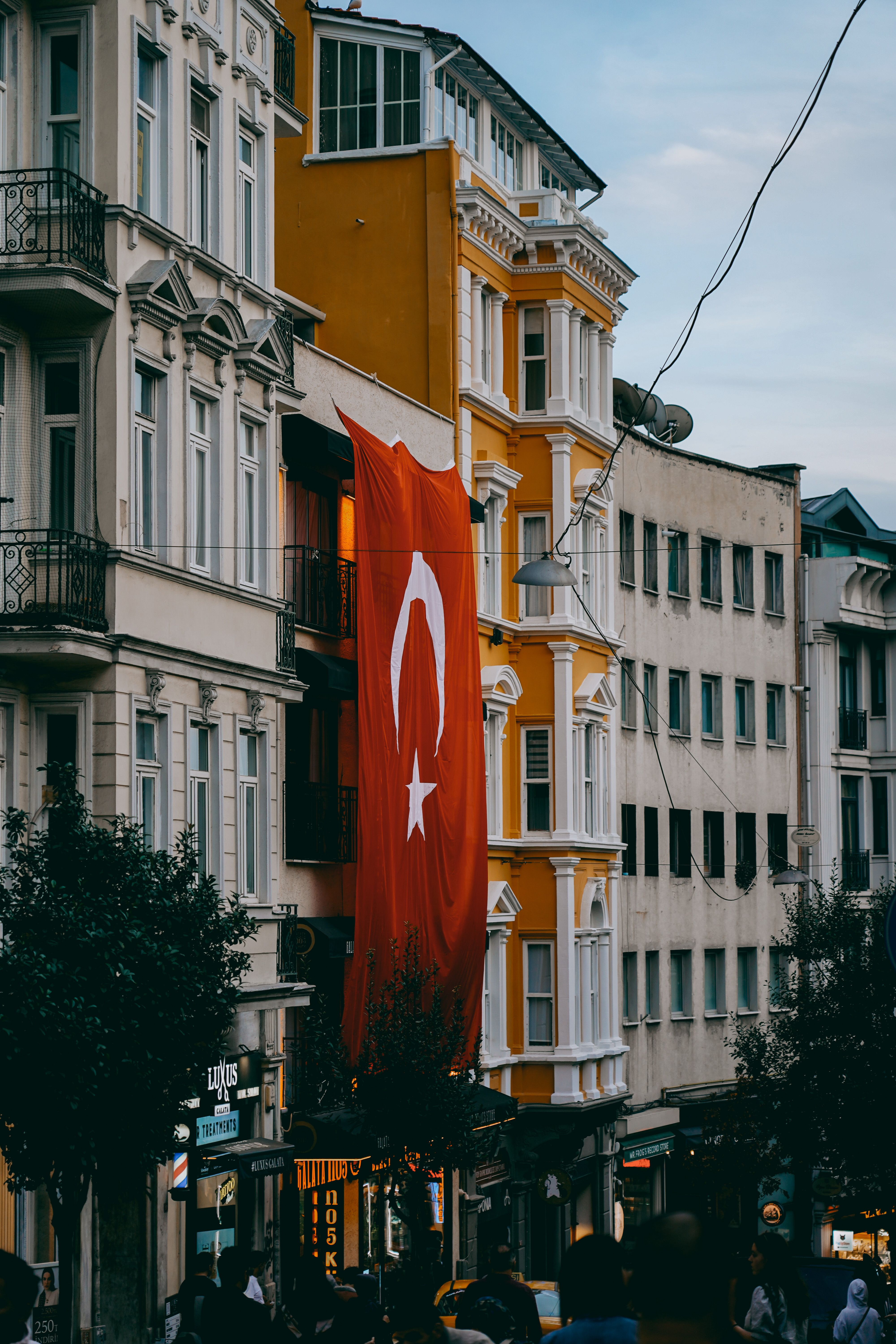 Flag of Turkey on Buildings Walls · Free Stock Photo