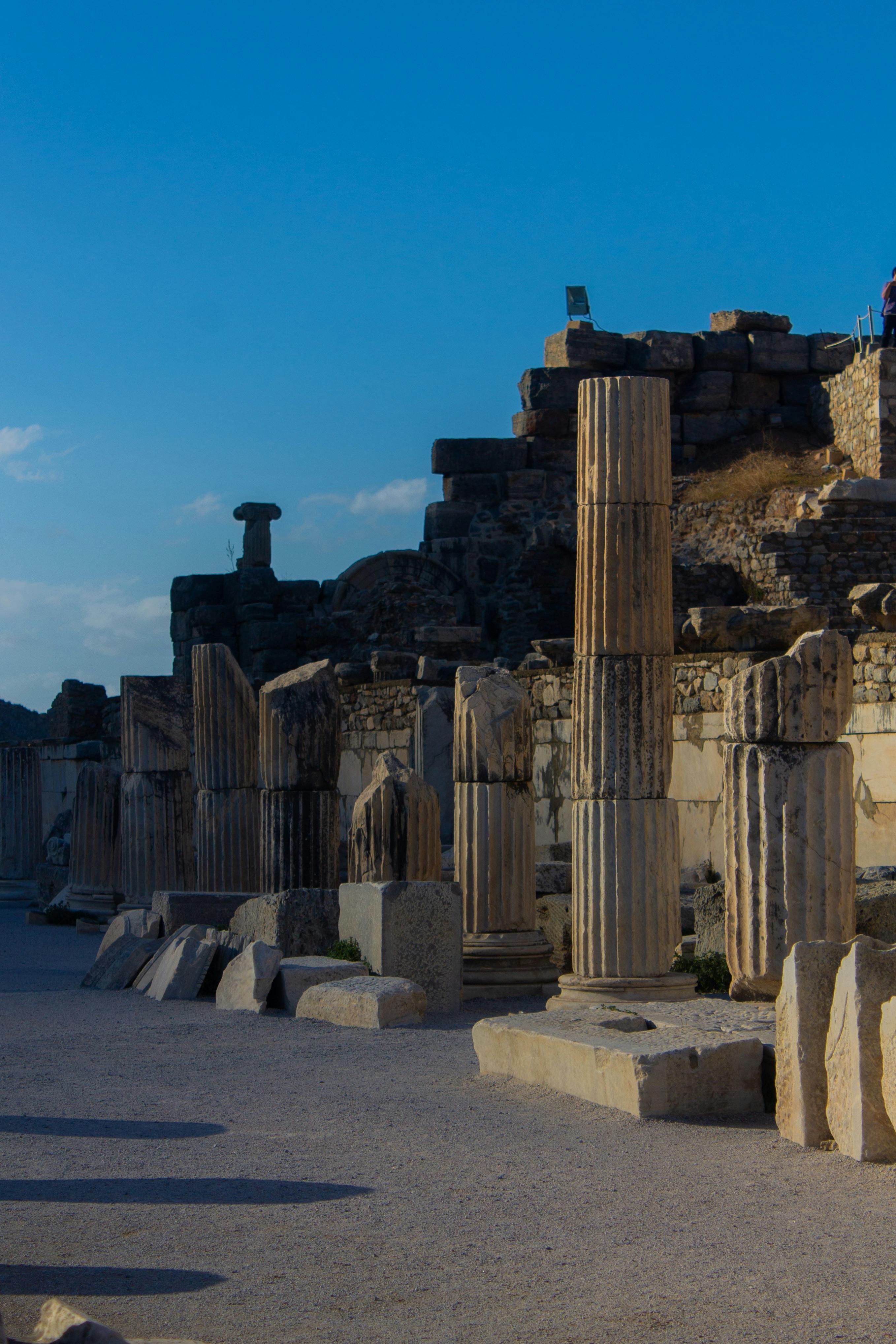 Ruins of a Colonnade in the Ancient Greek City of Ephesus · Free Stock ...