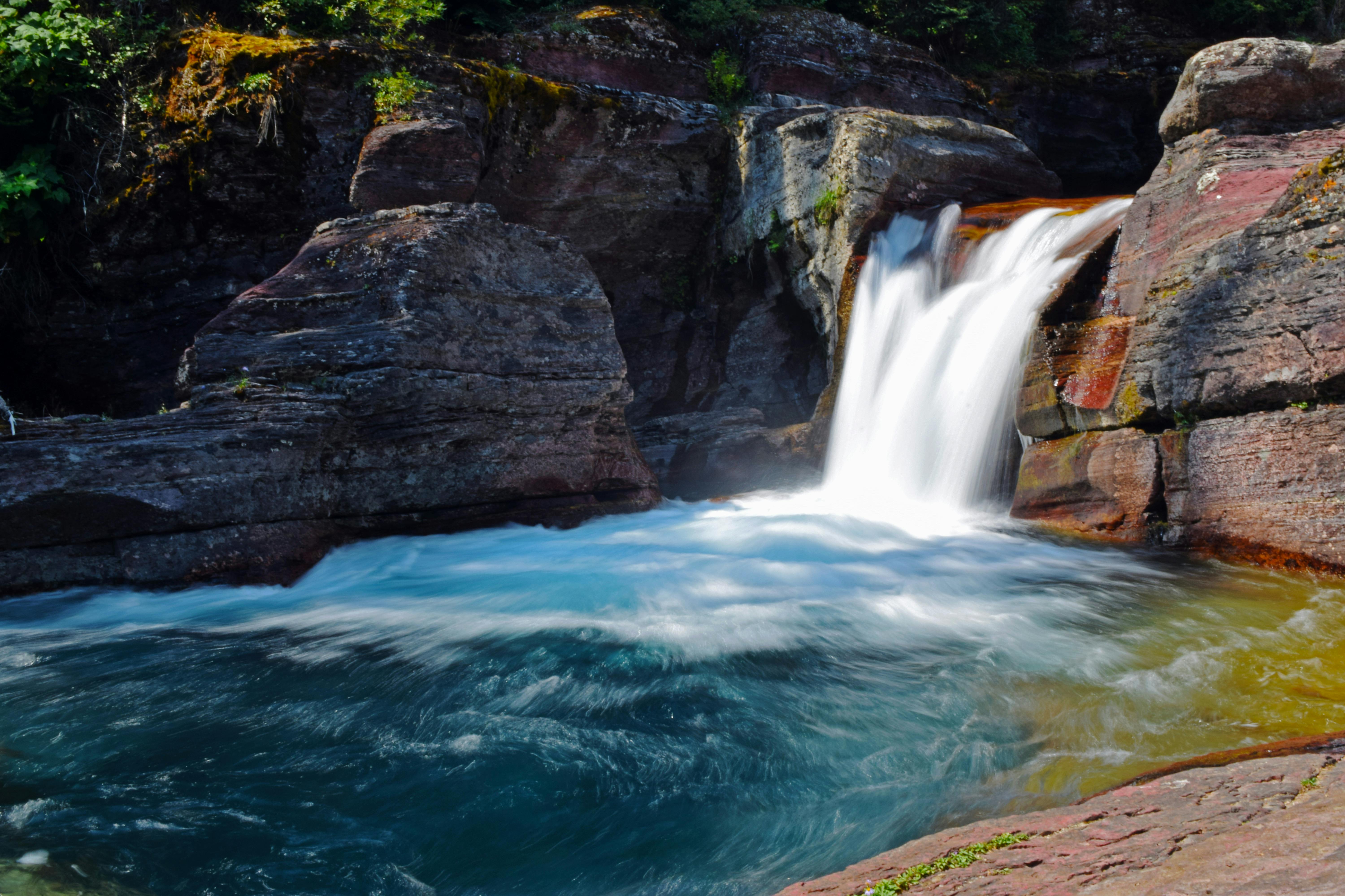 Waterfall Streaming from Cliff · Free Stock Photo
