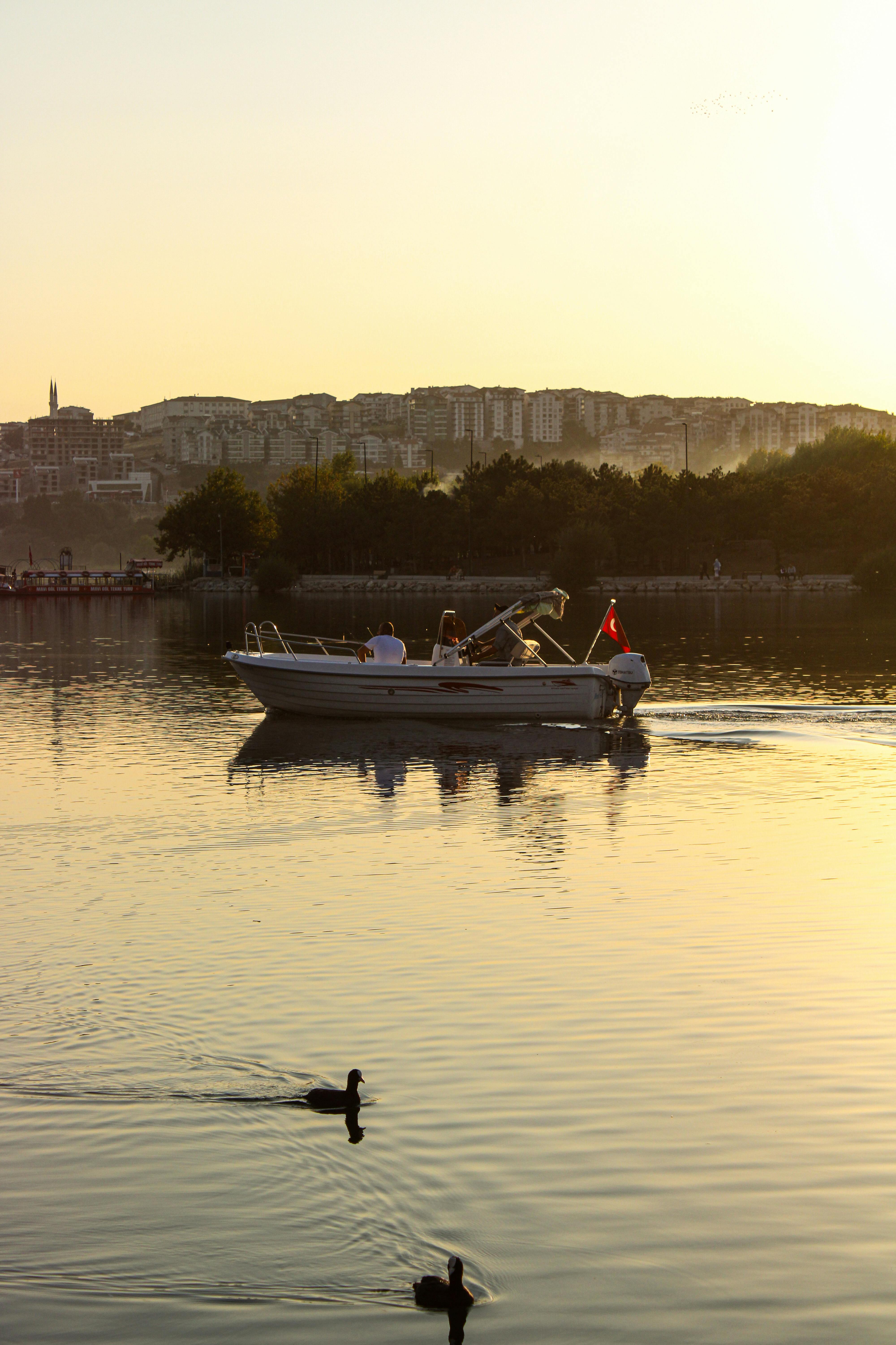 Turkish Boat Swimming in a Bay · Free Stock Photo