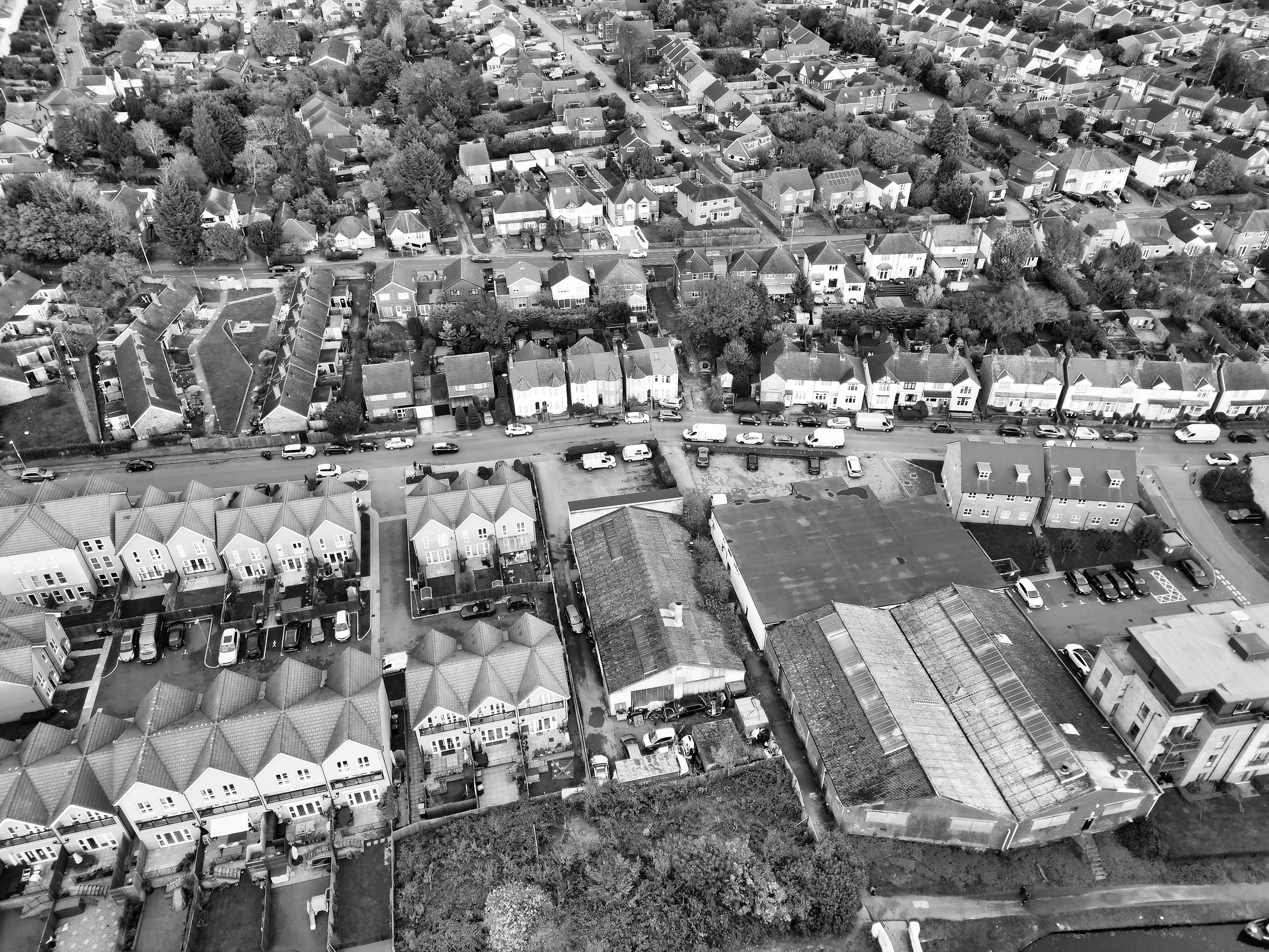 Aerial View of Houses in Town Hemel Hempstead · Free Stock Photo