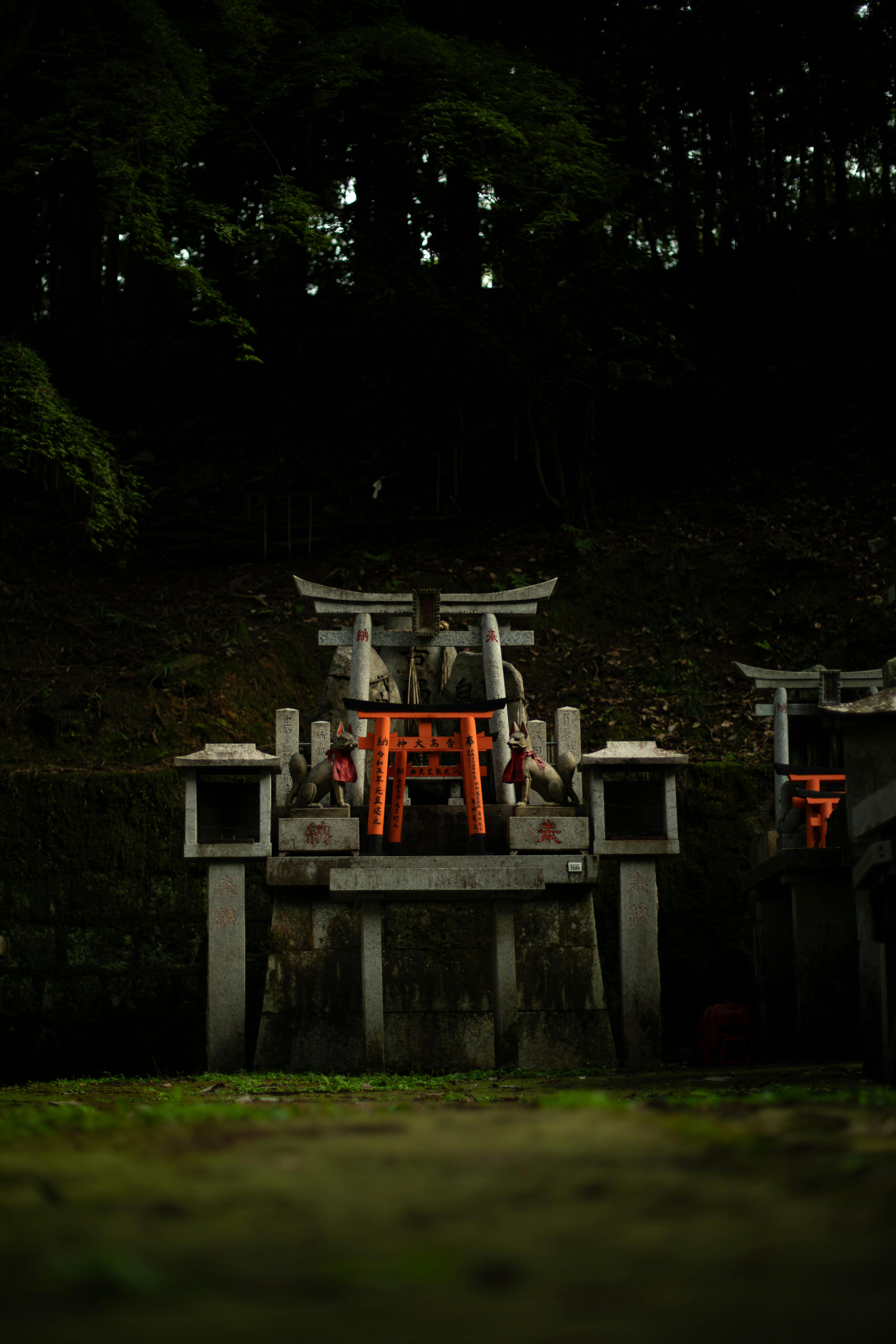 Sanctuary with Japanese Statues in Kyoto Japan · Free Stock Photo