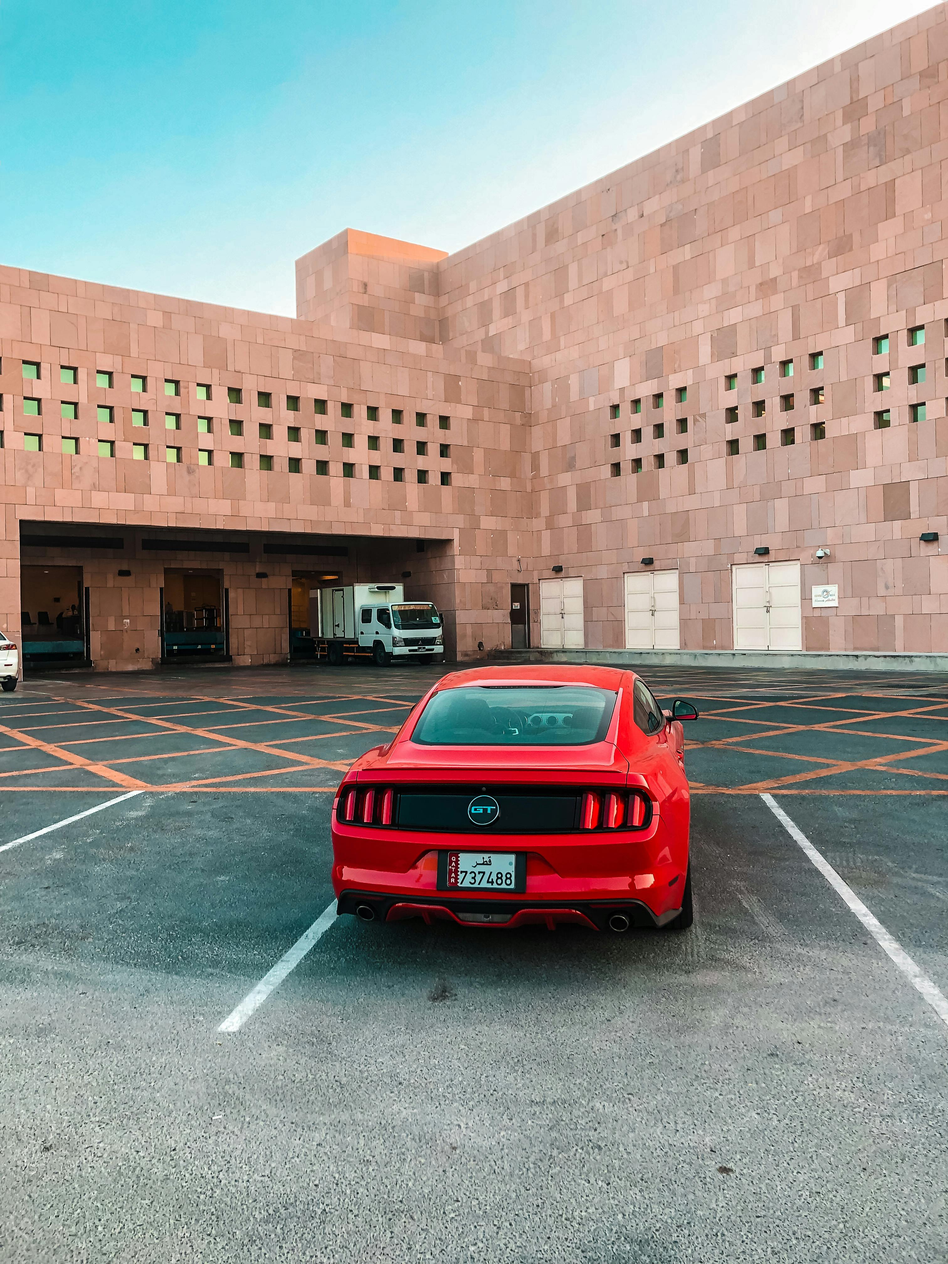 Red Ford Mustang at Night · Free Stock Photo