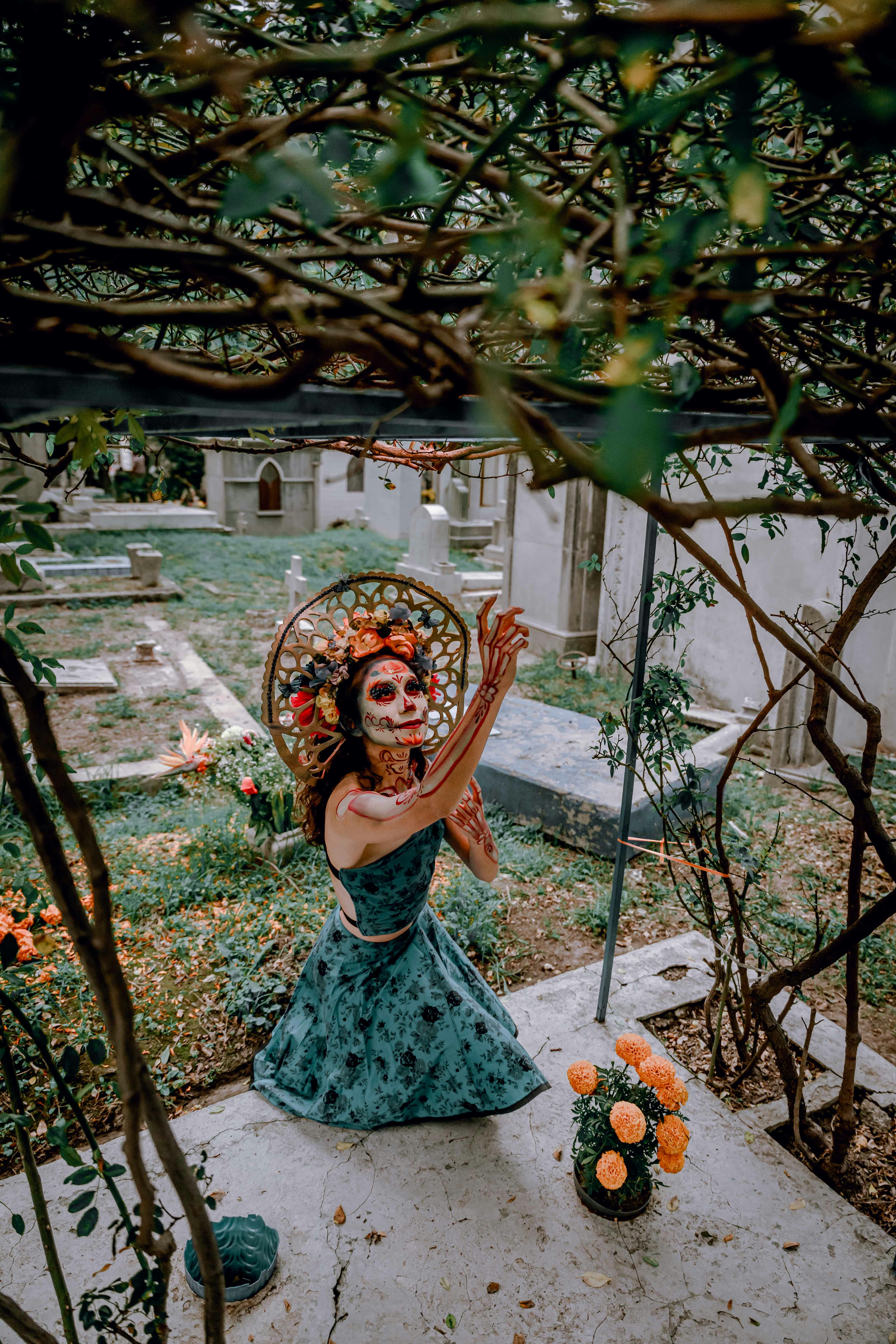 Woman Posing for a Themed Photoshoot · Free Stock Photo