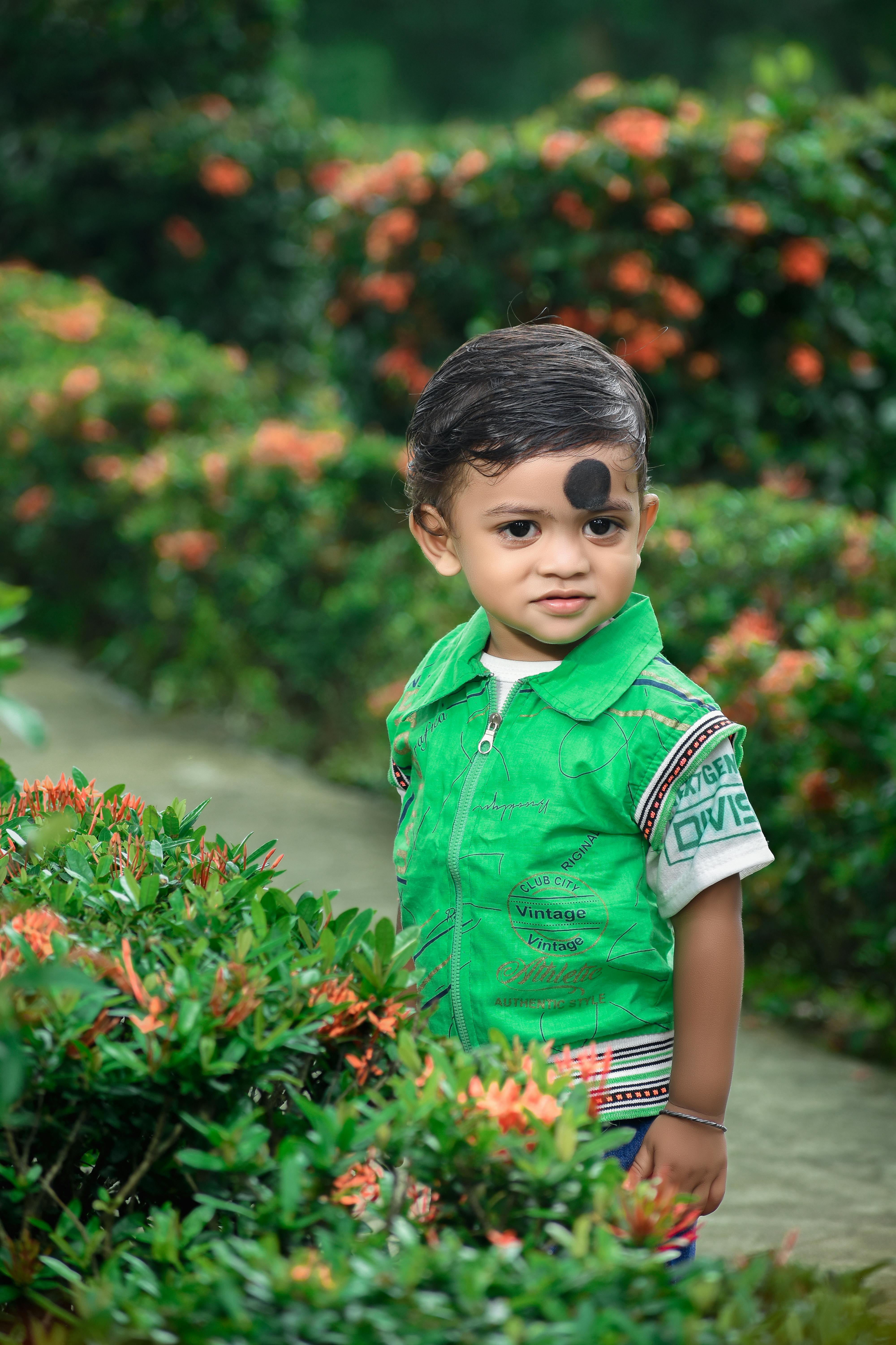Boy with Beauty Mark on Forehead in Park · Free Stock Photo