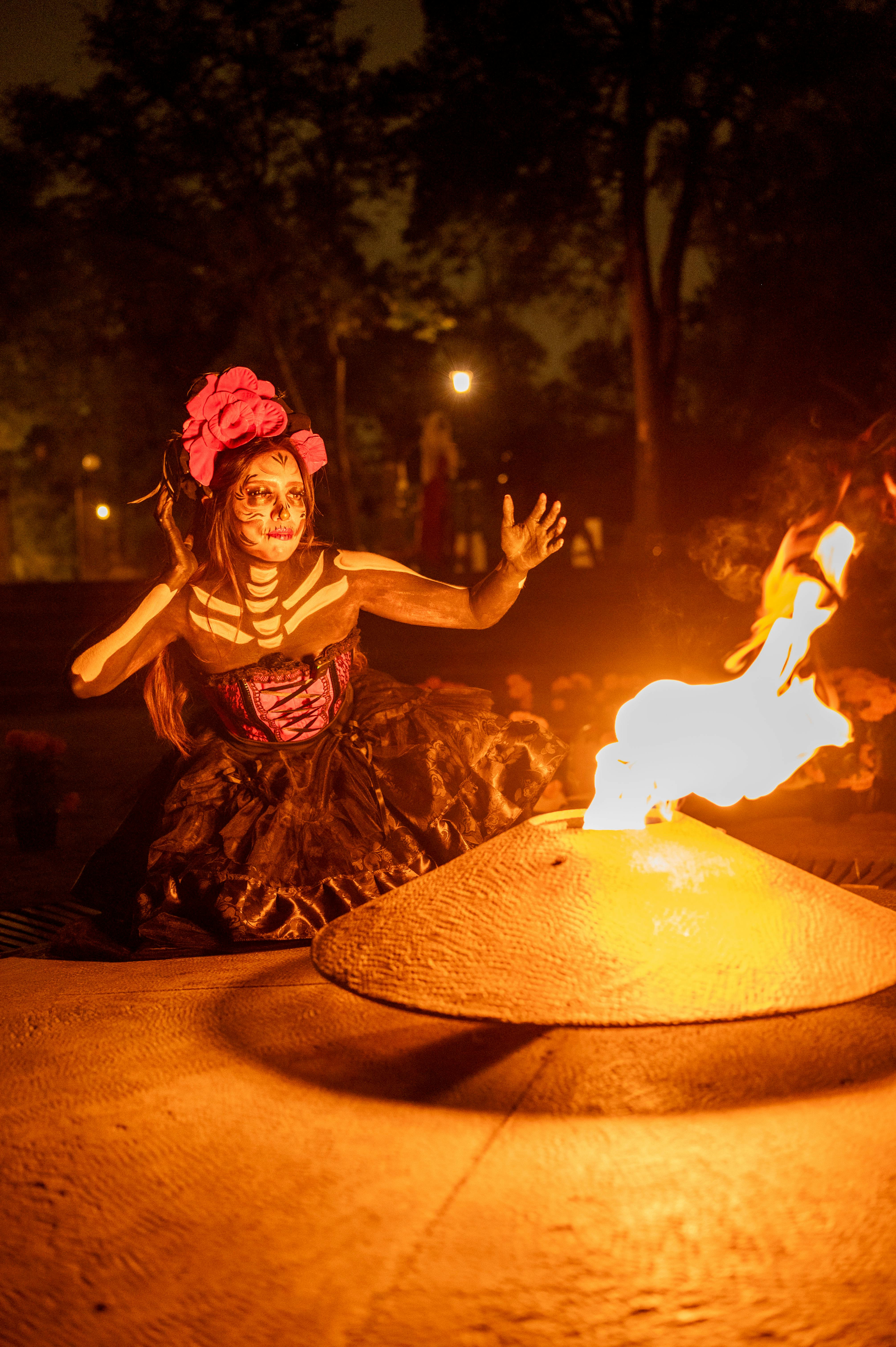 Woman and Fire · Free Stock Photo
